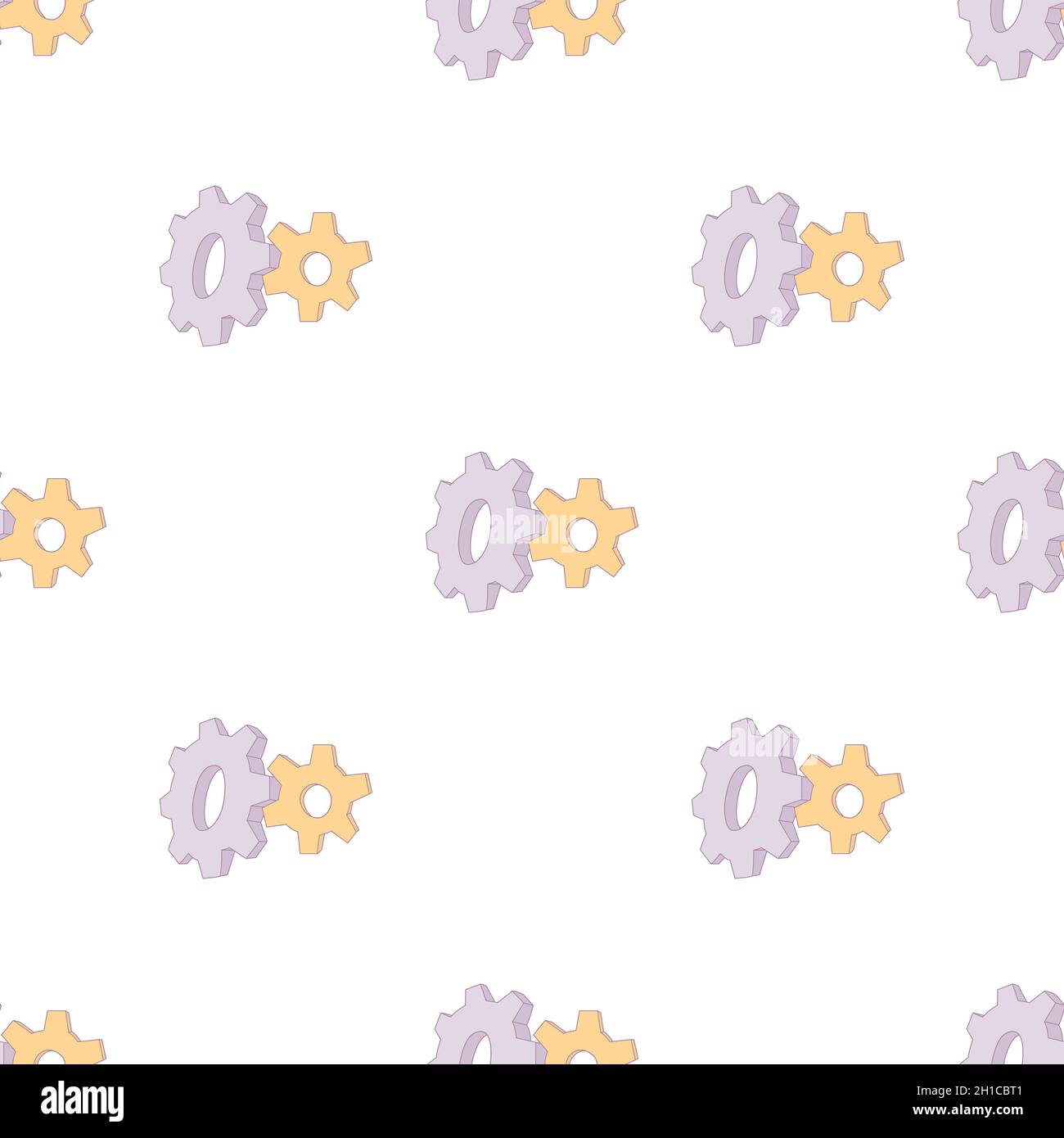 Gear Pattern Seamless Background Texture Repeat Wallpaper Geometric Vector Stock Vector Image
