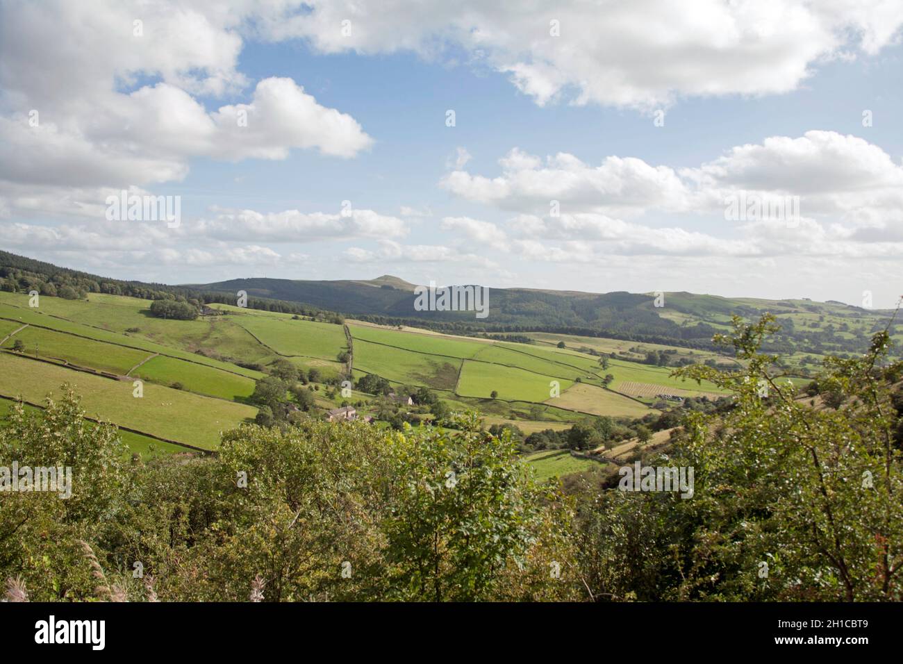 A view of Shutlingsloe and the Macclesfield Forest from the slopes of ...
