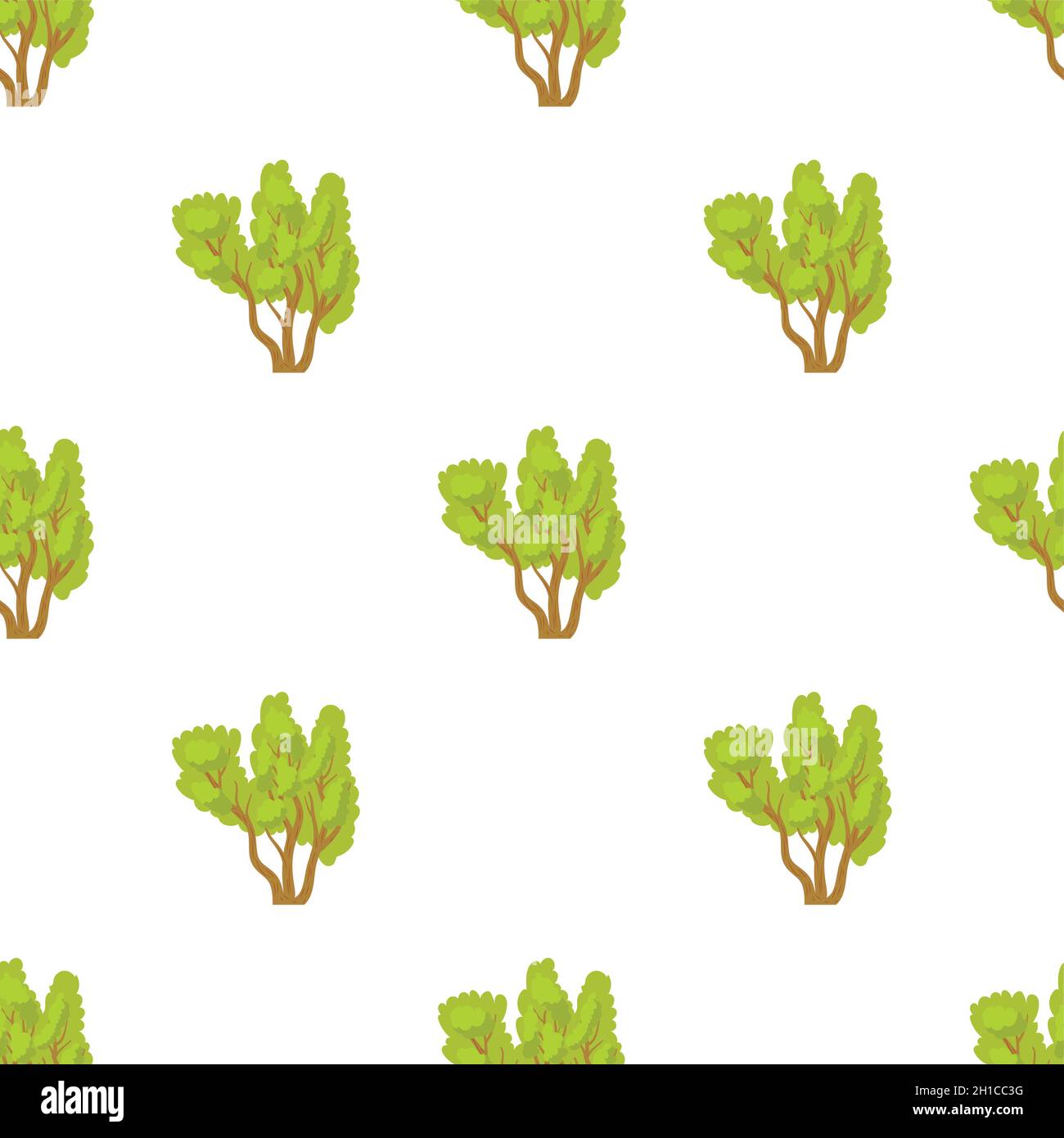 Green multi stemmed tree pattern seamless background texture repeat ...