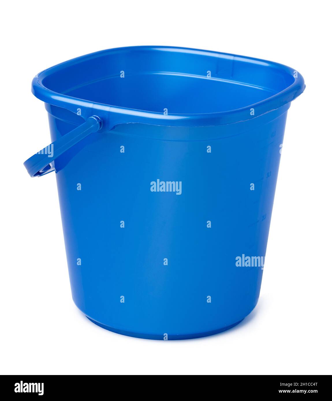 Single plastic bucket isolated on a white background Stock Photo - Alamy