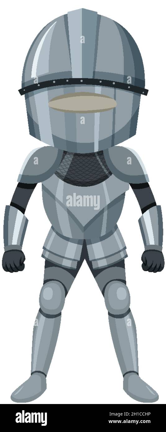 Knight cartoon character on white background illustration Stock Vector ...