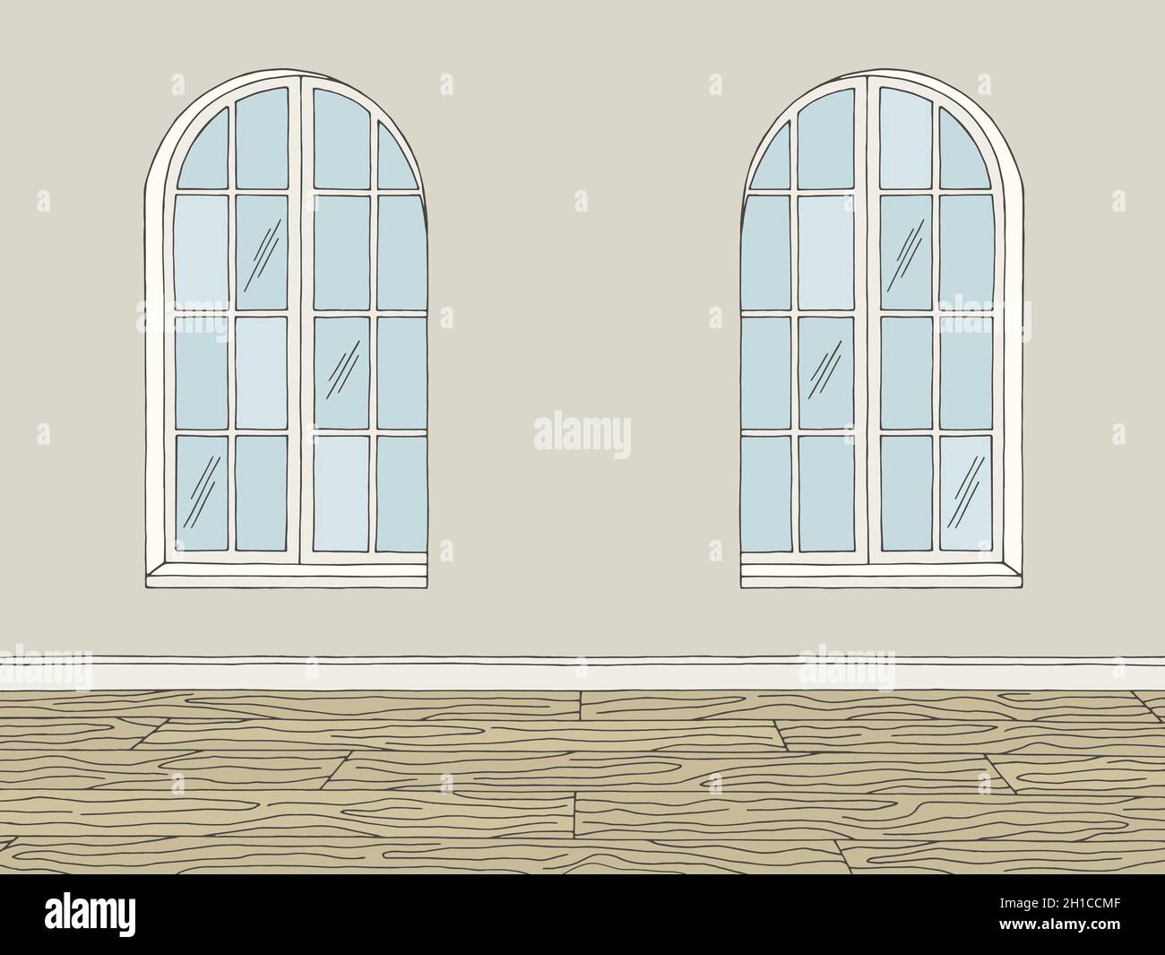 Room graphic color empty home interior sketch illustration vector Stock ...