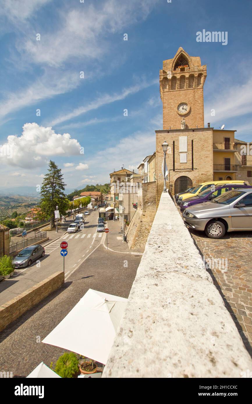 A Small Village of Art, The Clock Tower, Tortoreto Alta, Abruzzo, Italy ...