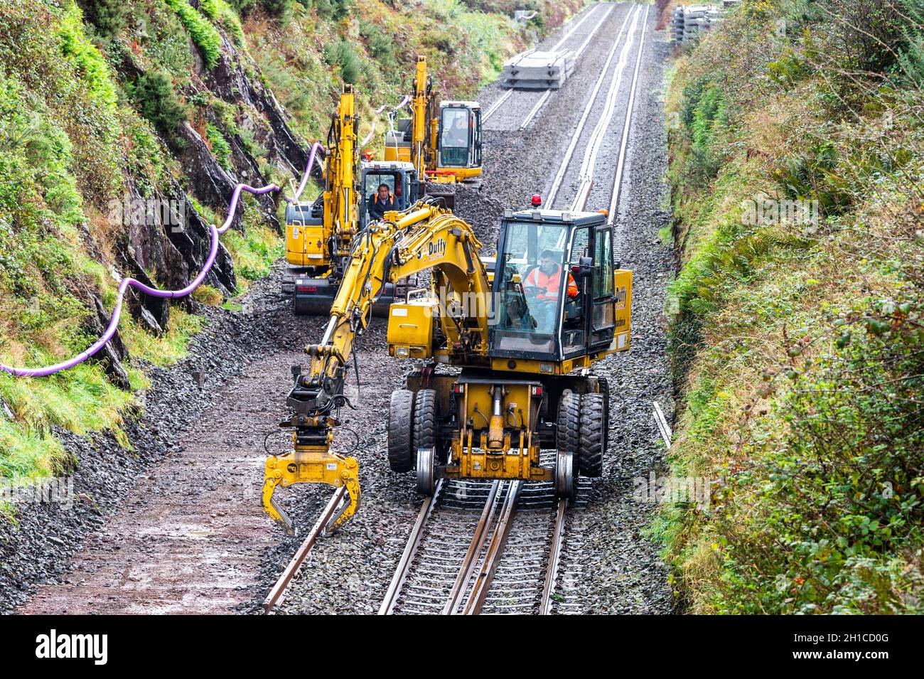 Rathpeacon, Co. Cork, Ireland. 18th Oct, 2021. Engineering works are ...