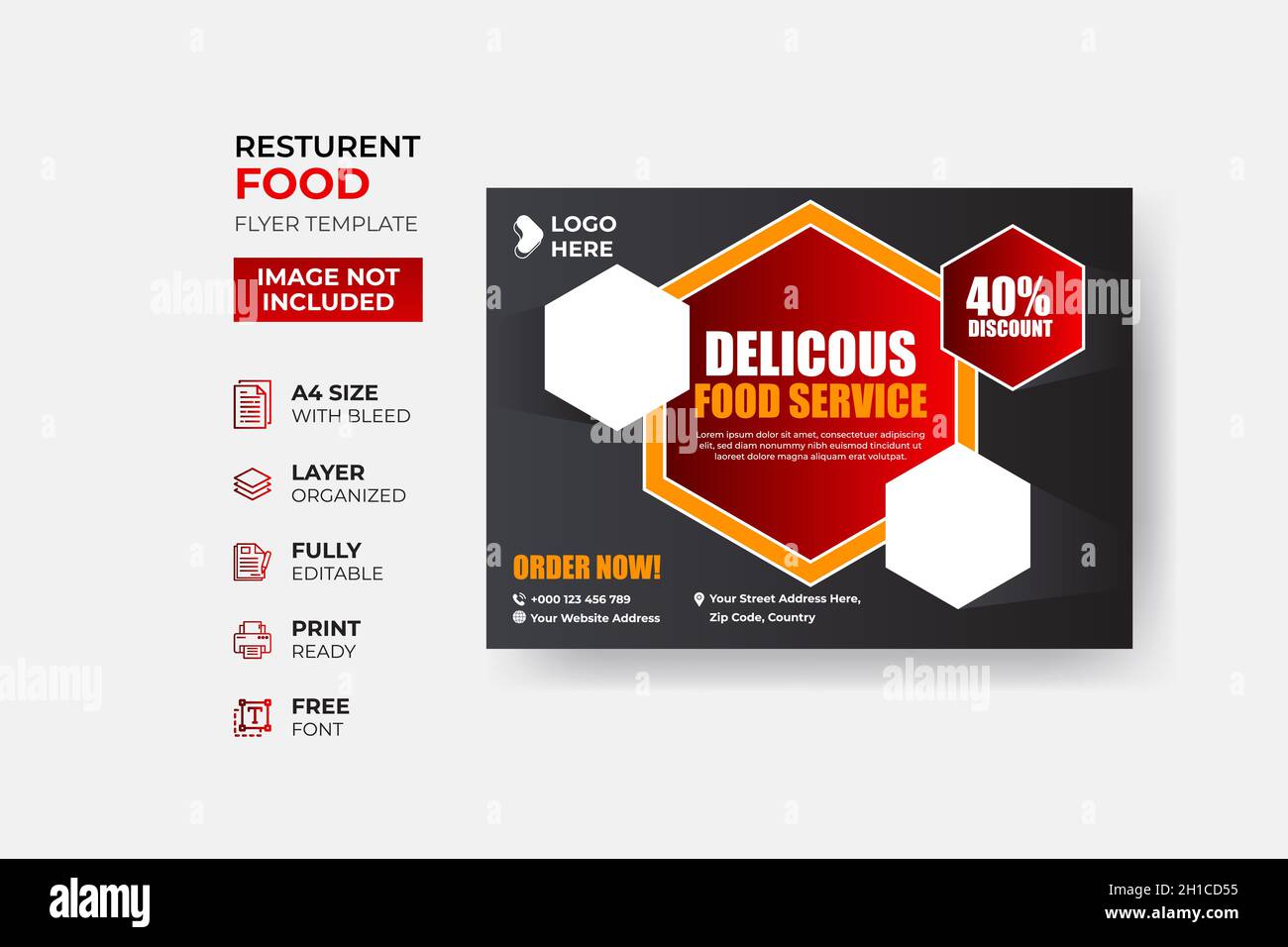 Fast Food Flyer Design Template cooking, cafe, and restaurant menu ...