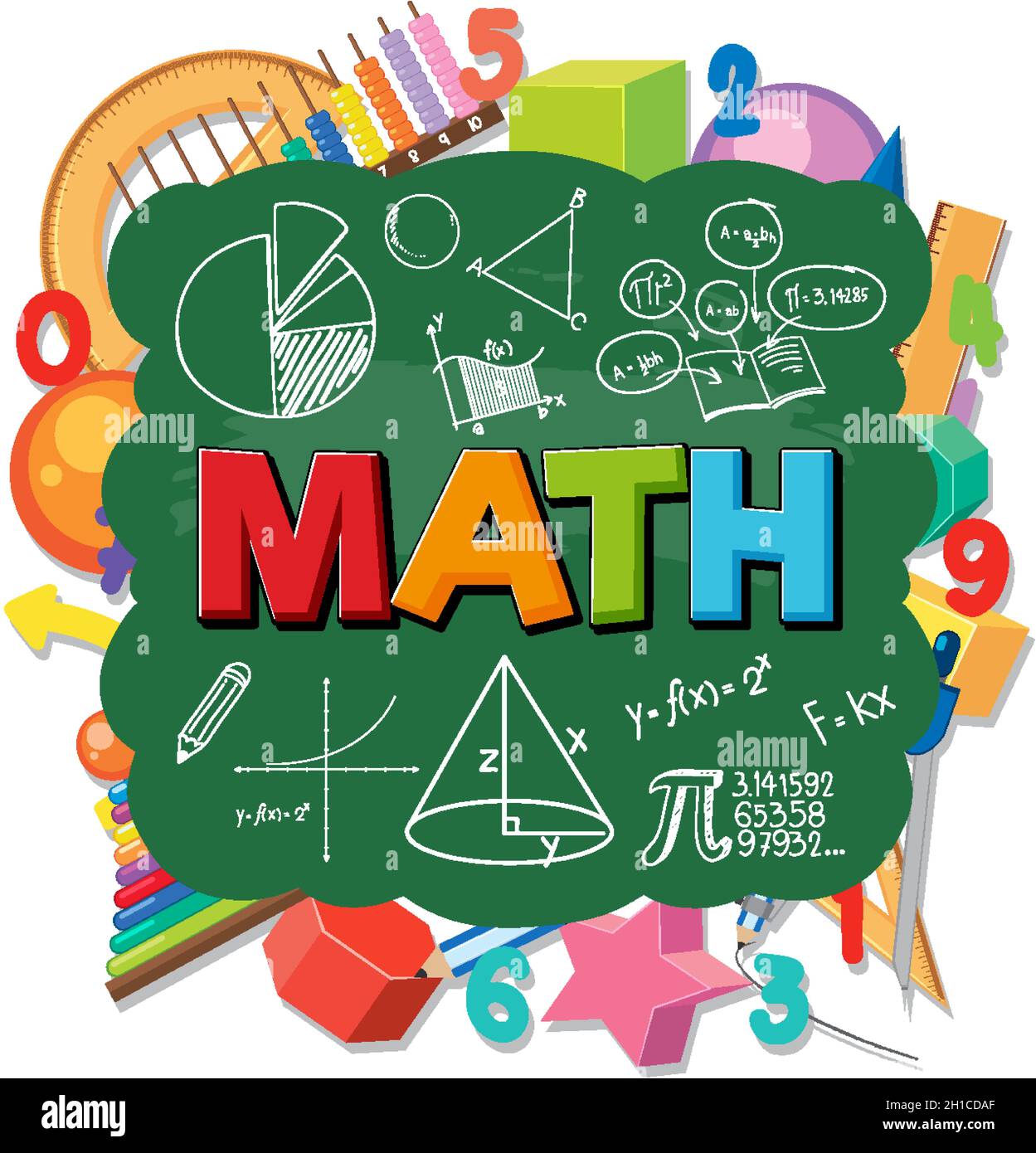Math icon with formular and tools illustration Stock Vector Image & Art ...