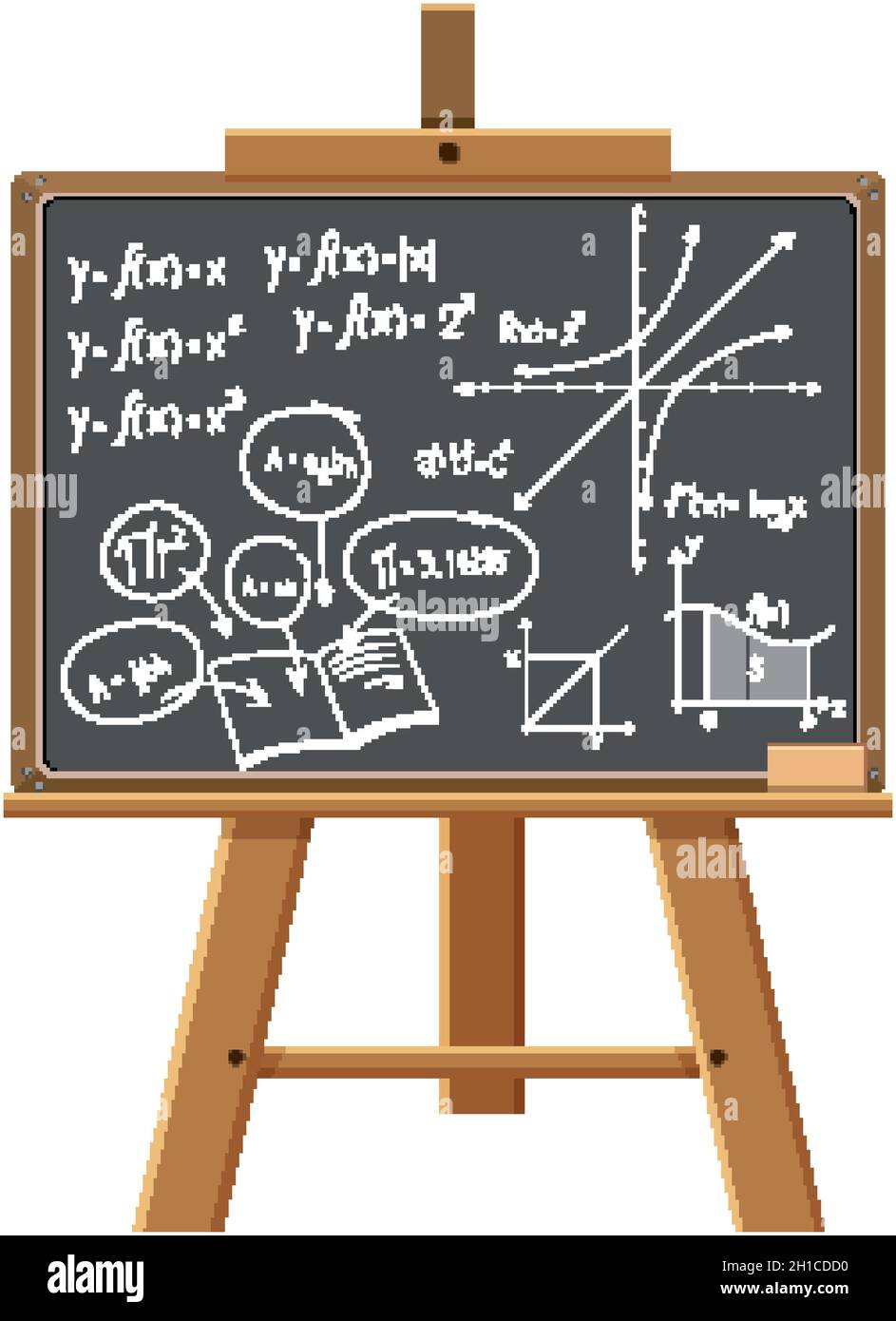 Math formula on blackboard isolated illustration Stock Vector Image ...