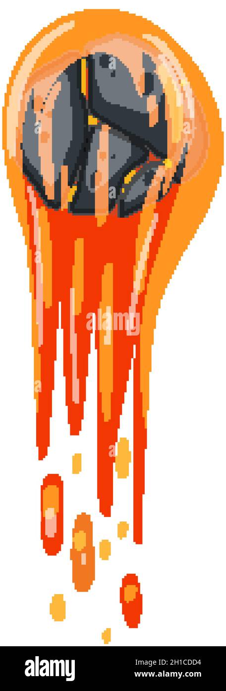 Magma stone on white background illustration Stock Vector Image & Art ...