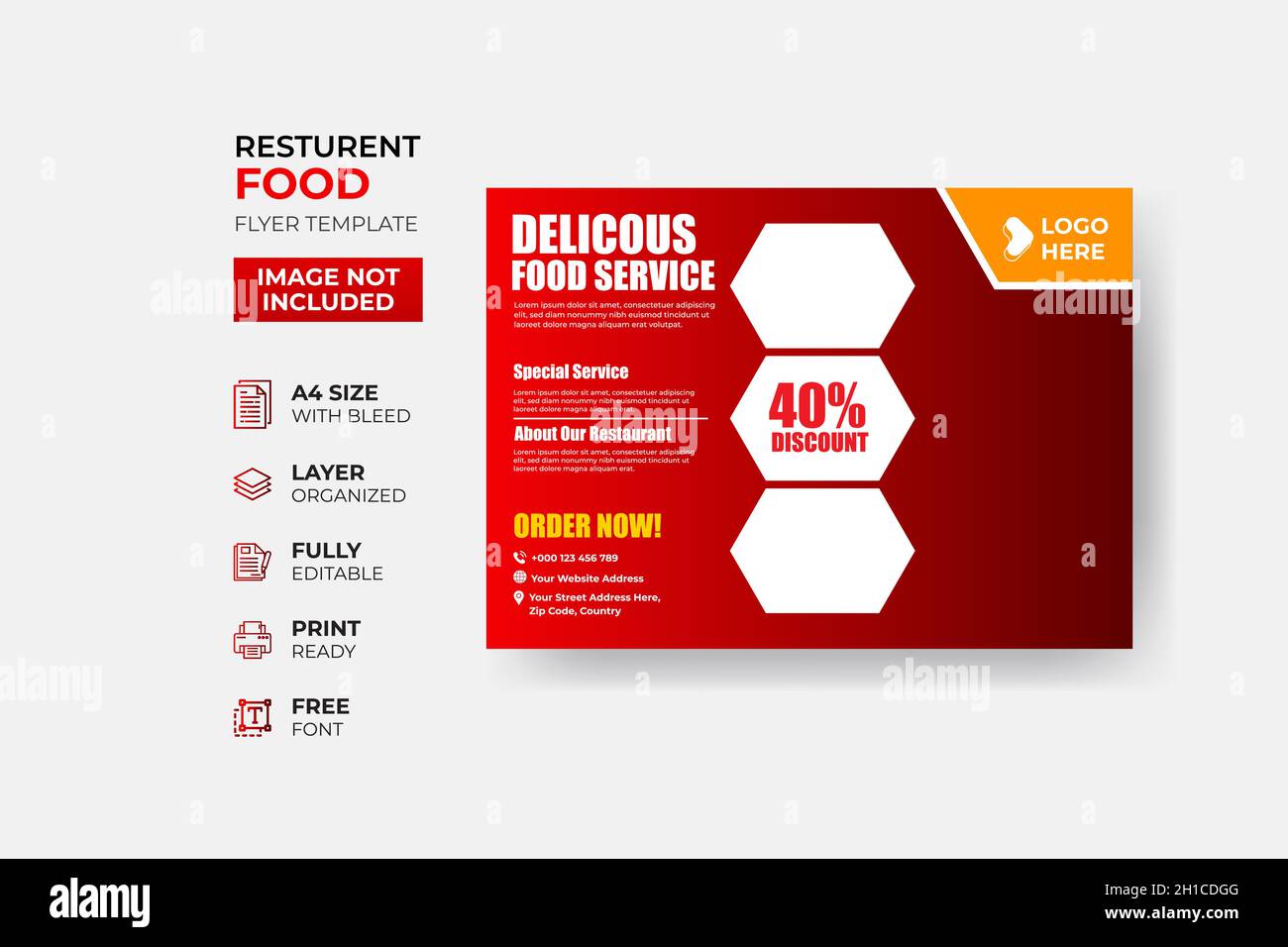 Fast Food Flyer Design Template cooking, cafe, and restaurant menu ...