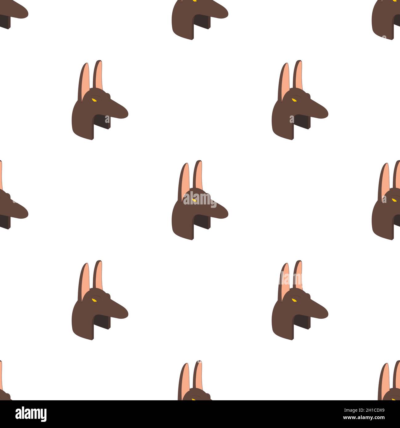 Anubis head pattern seamless background texture repeat wallpaper ...
