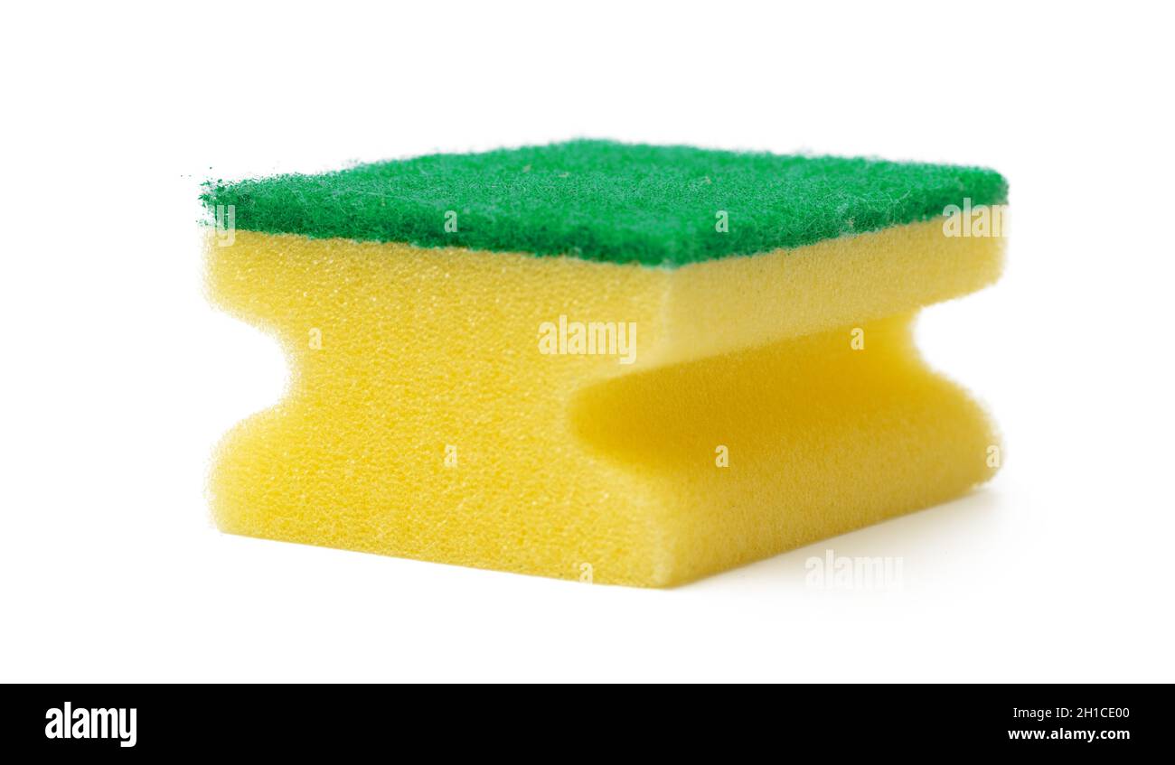 Sponge for dish cleaning isolated on white background Stock Photo - Alamy