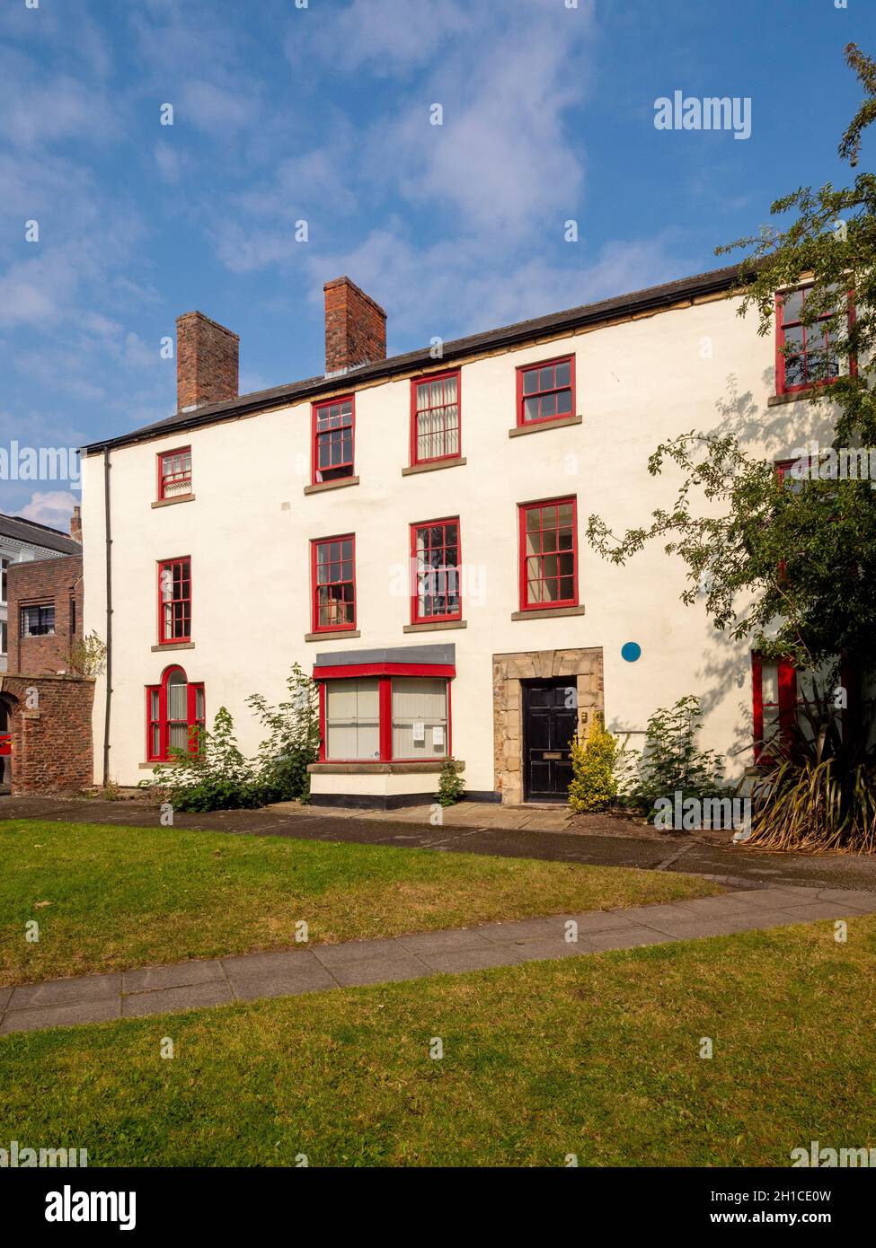 White façade of Pease House in Darlington. The former home of Edward ...
