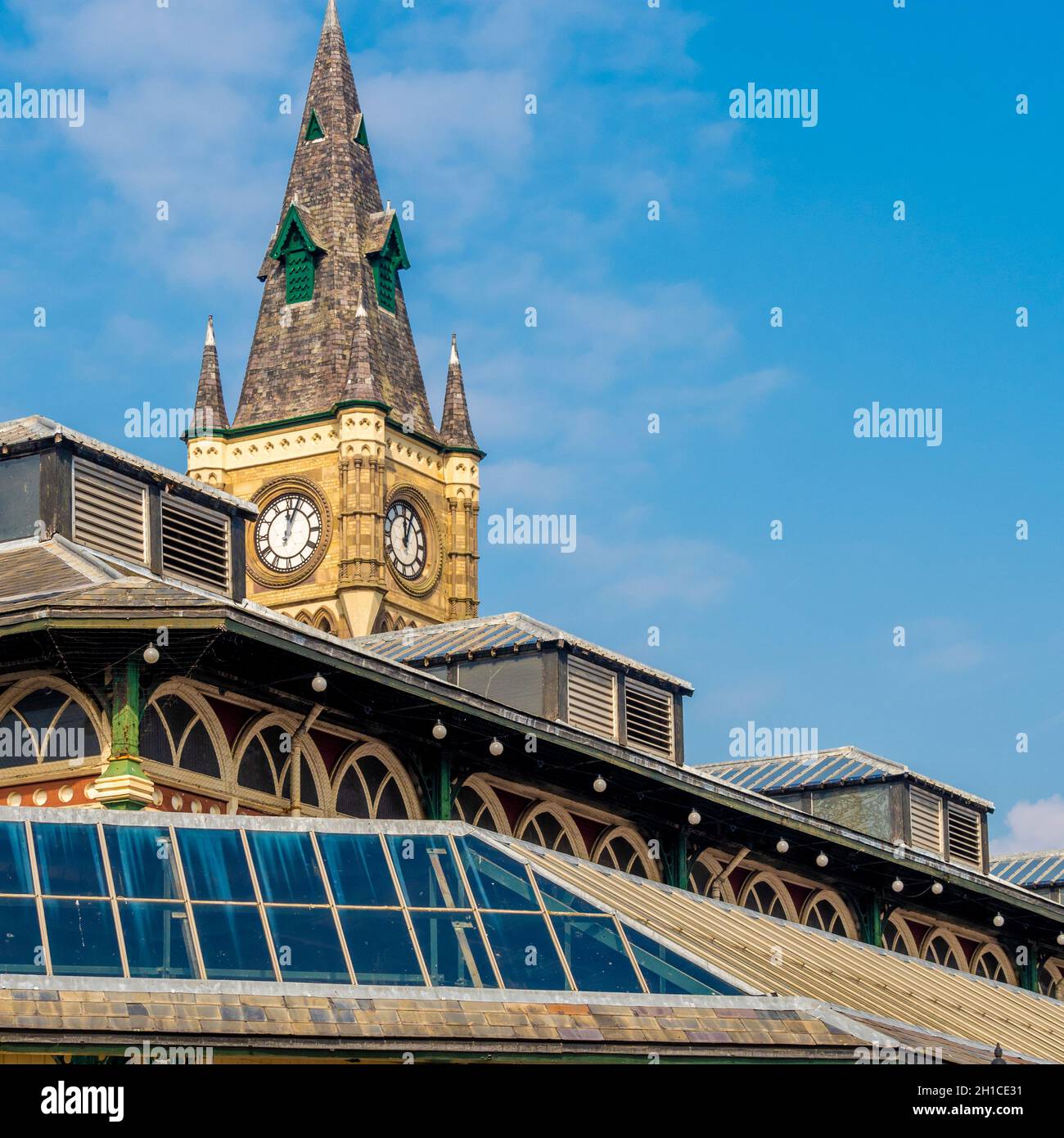 Market hall and clock tower hi-res stock photography and images - Alamy