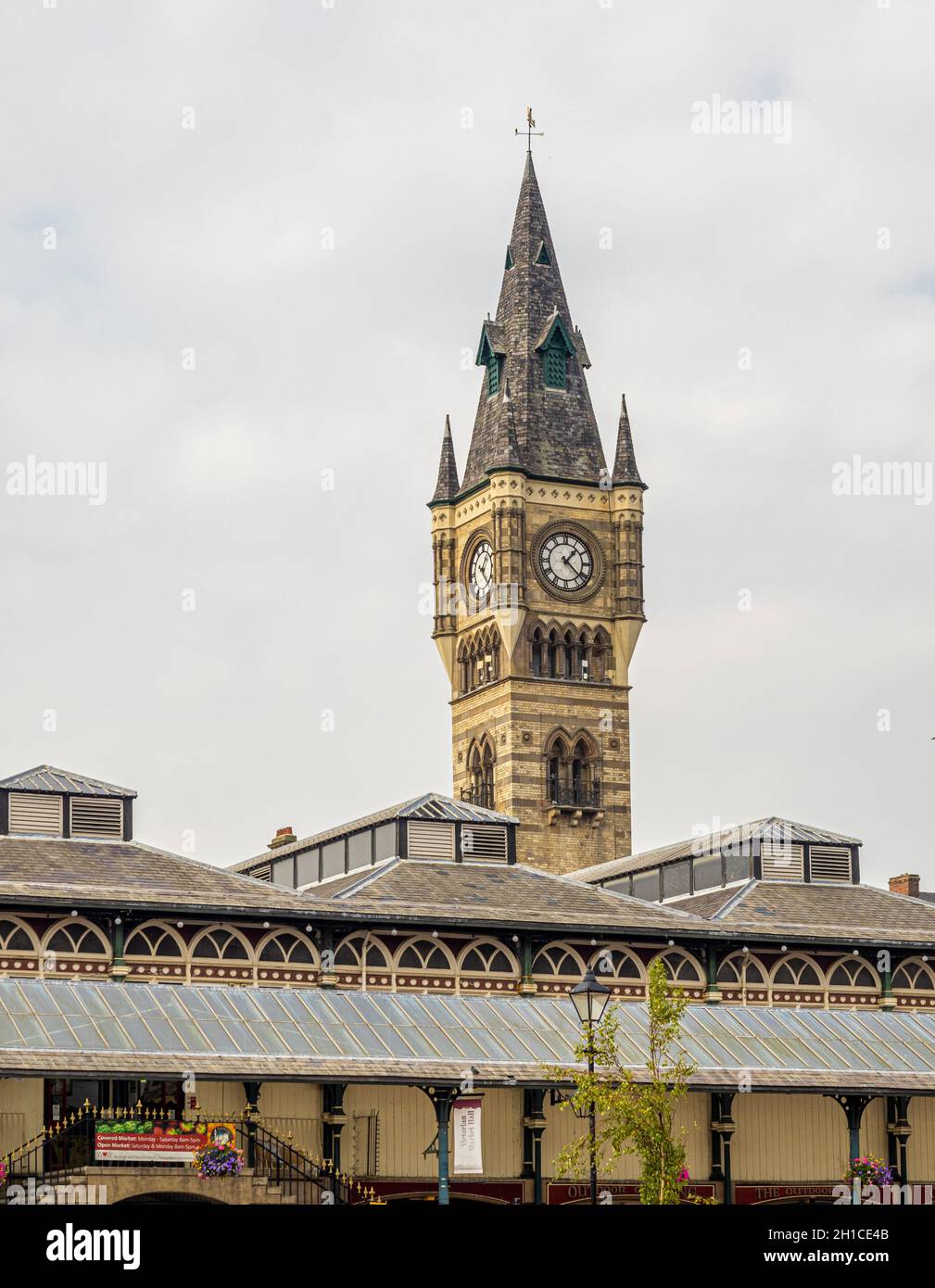 Historic 19th-century Market clock tower situated in West Row ...