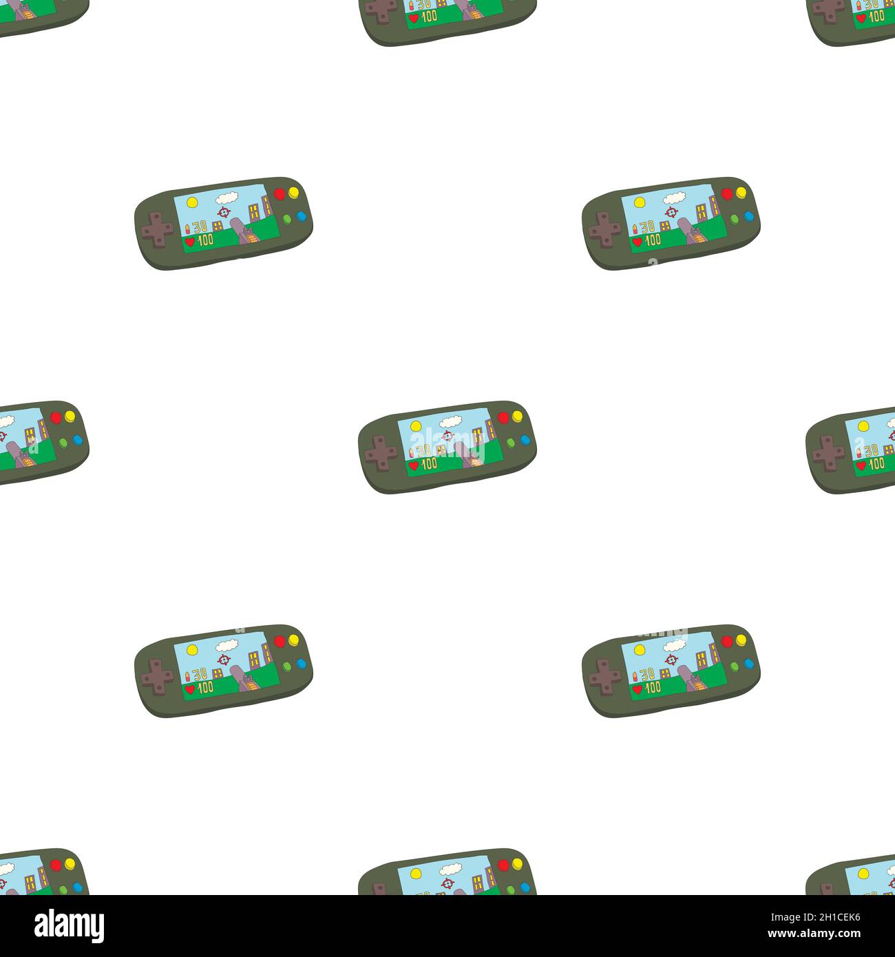 Mobile gaming console pattern seamless background texture repeat ...