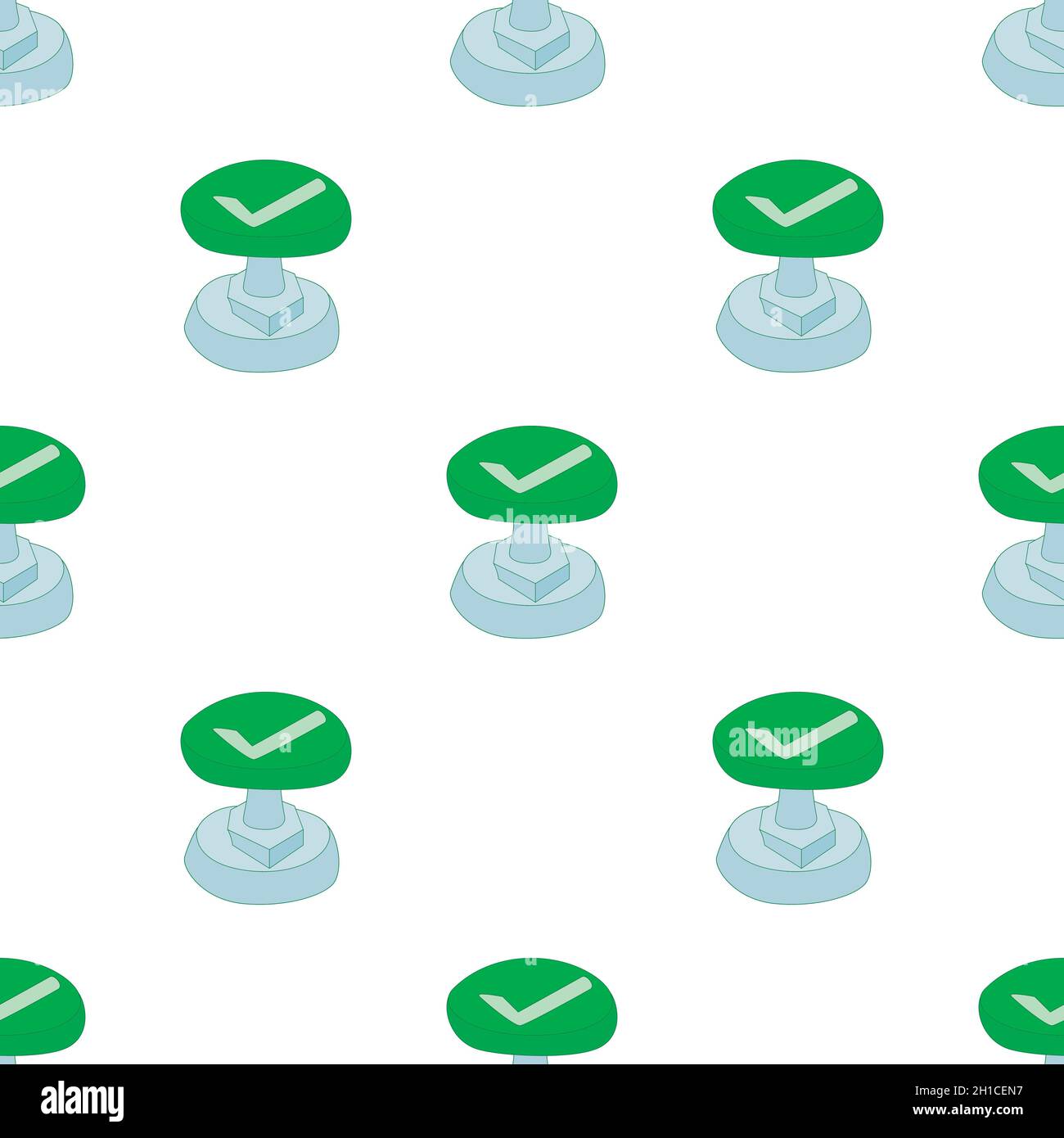 Green button with check mark pattern seamless background texture repeat ...