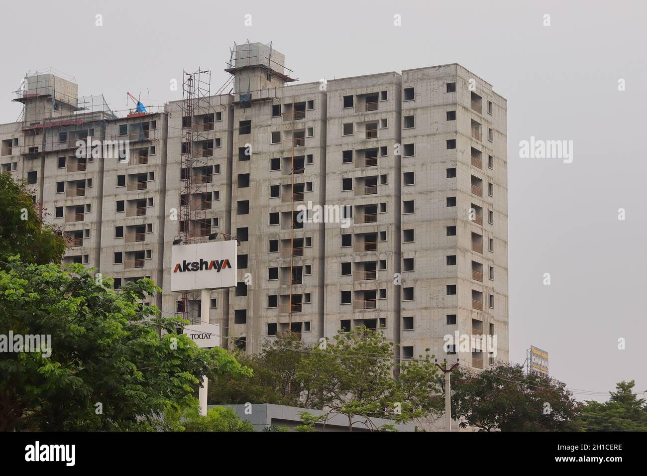Chennai Tamil nadu, India -18 Oct 2021.buildings construction project ...