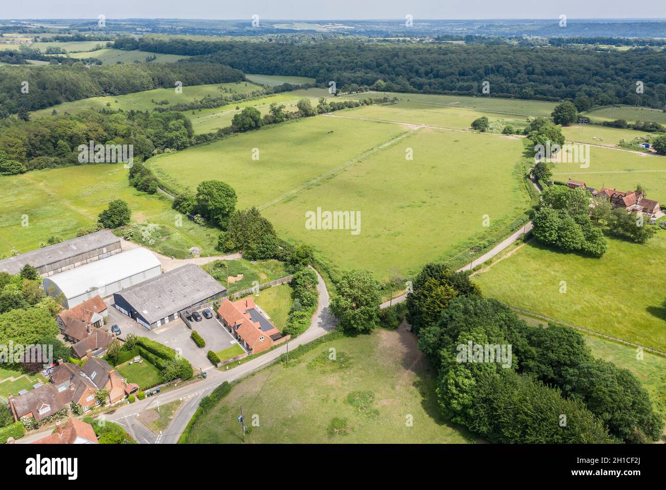 English Farms from the air Stock Photo - Alamy