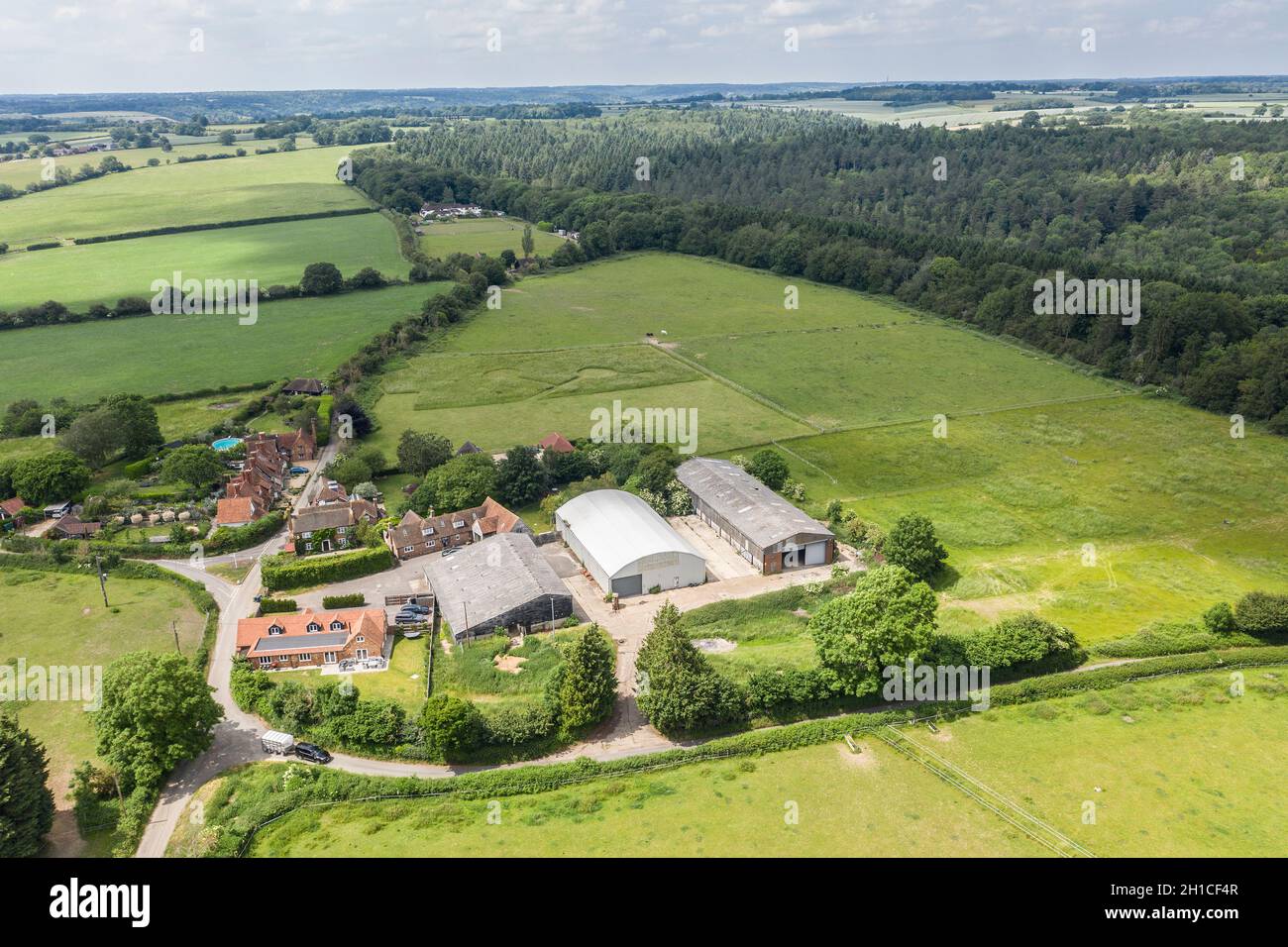 English Farms from the air Stock Photo - Alamy