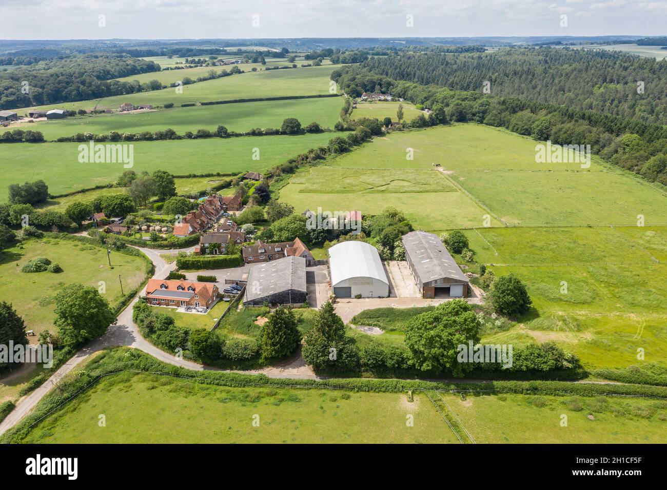 Farming complex from the air hi-res stock photography and images - Alamy