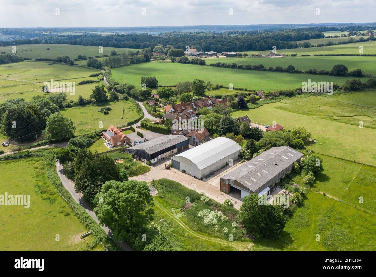 English Farms from the air Stock Photo - Alamy
