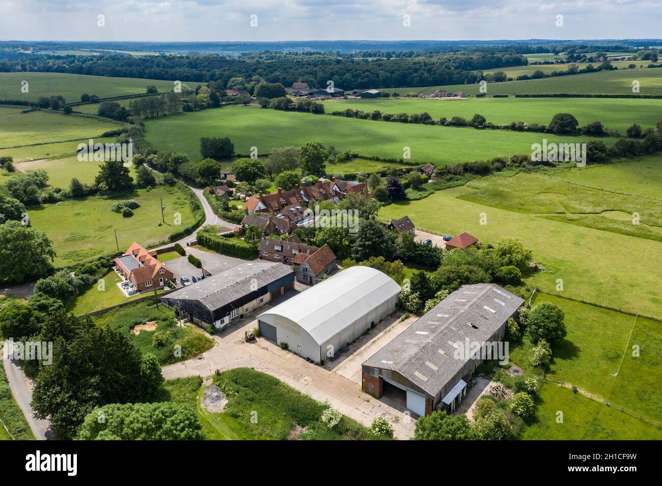 English Farms from the air Stock Photo - Alamy