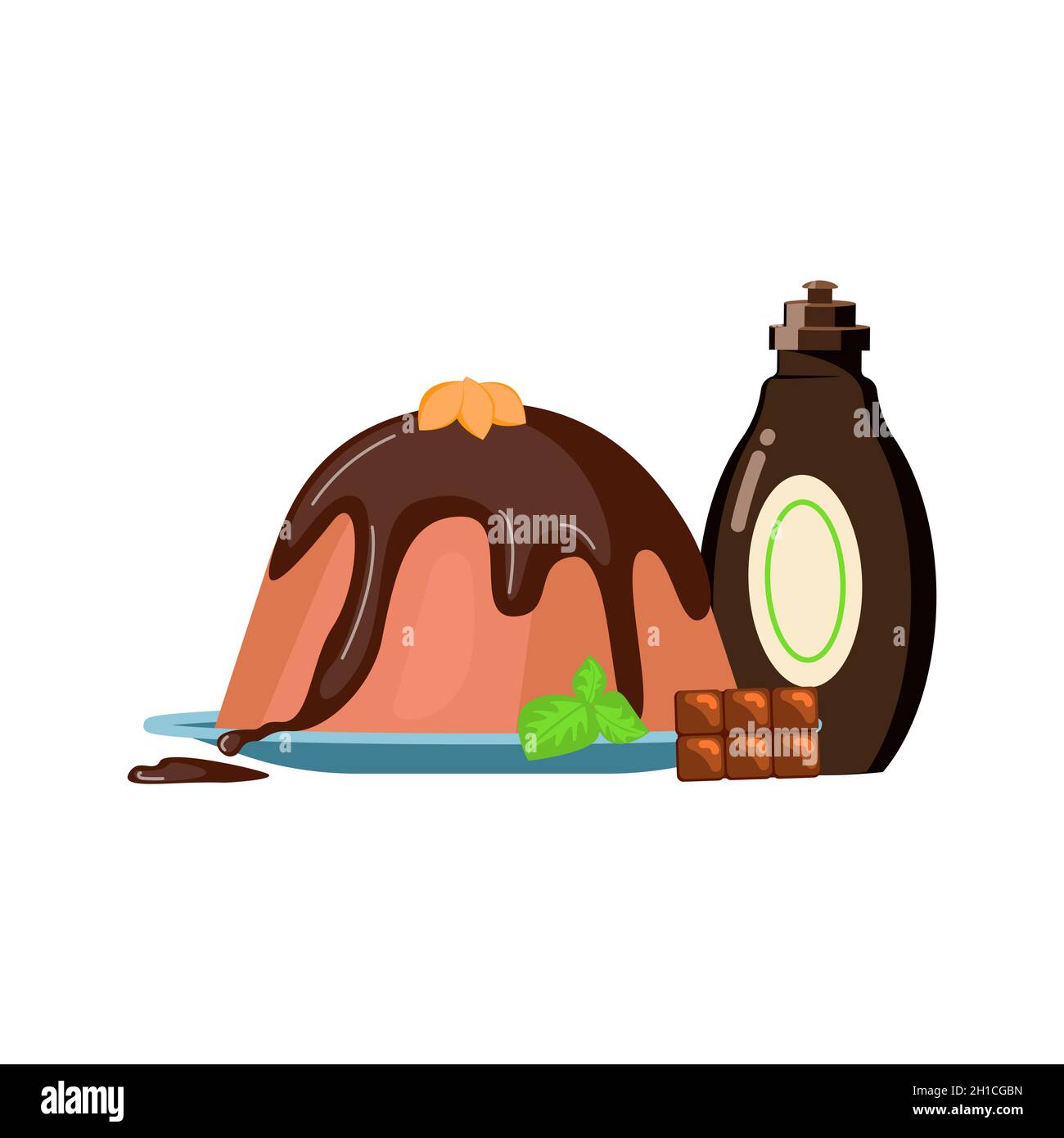 White dish chocolate sauce Stock Vector Images - Alamy