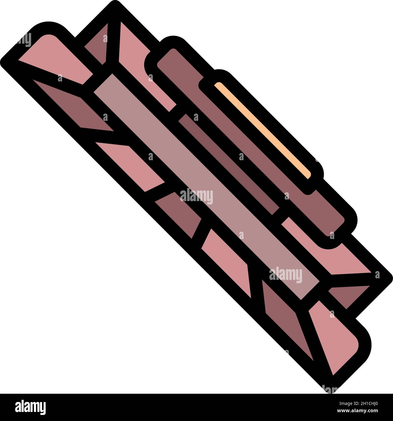 Cartridge icon. Outline cartridge vector icon color flat isolated Stock ...