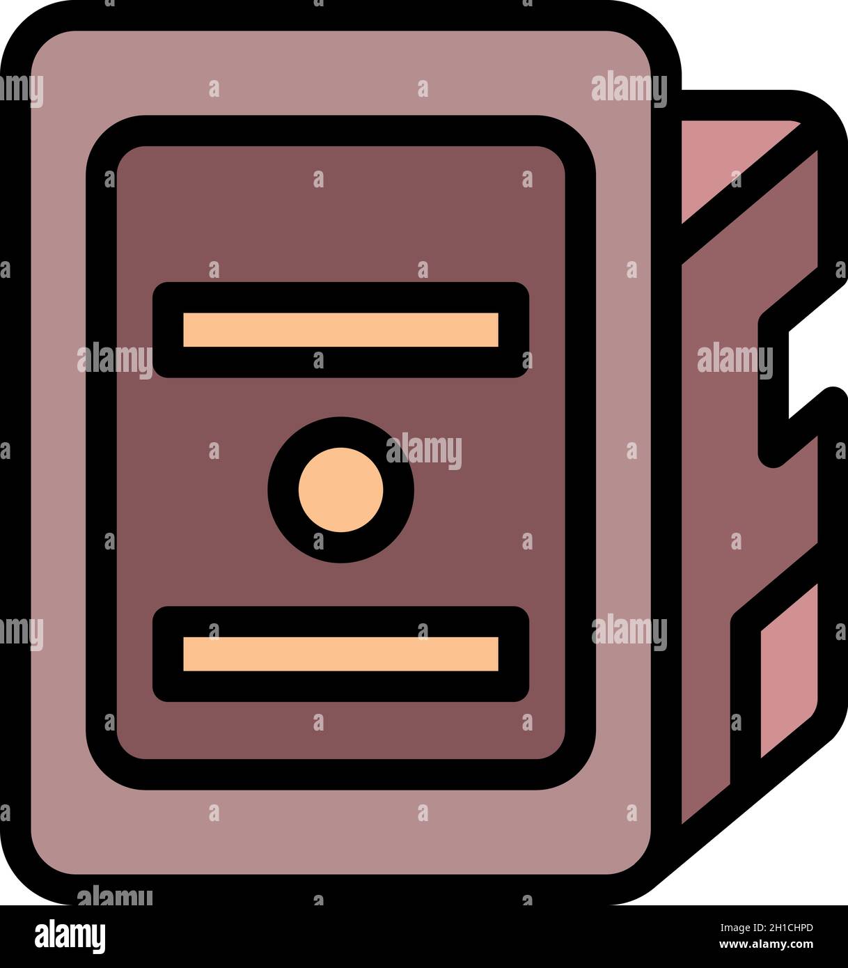 Print cartridge icon. Outline print cartridge vector icon color flat ...