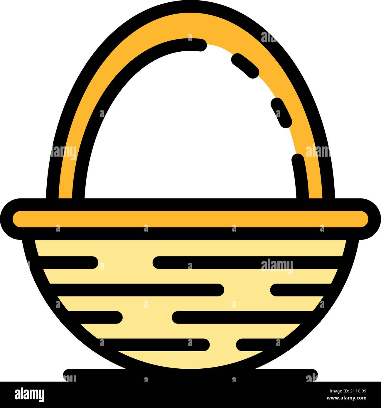 Wicker icon. Outline wicker vector icon color flat isolated Stock ...