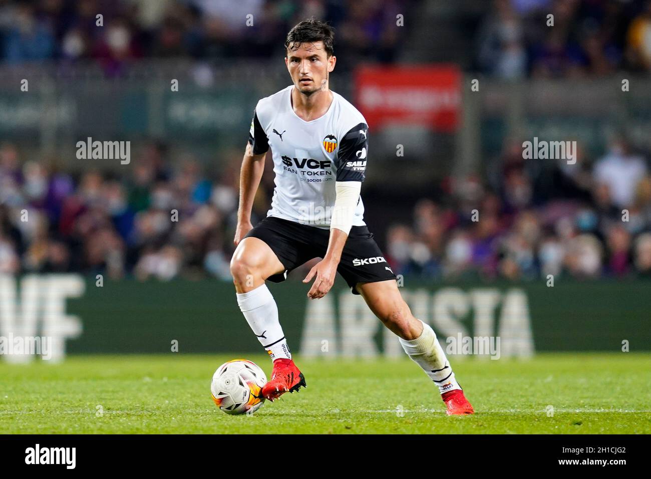 Hugo Guillamon of Valencia CF during the La Liga match between FC ...