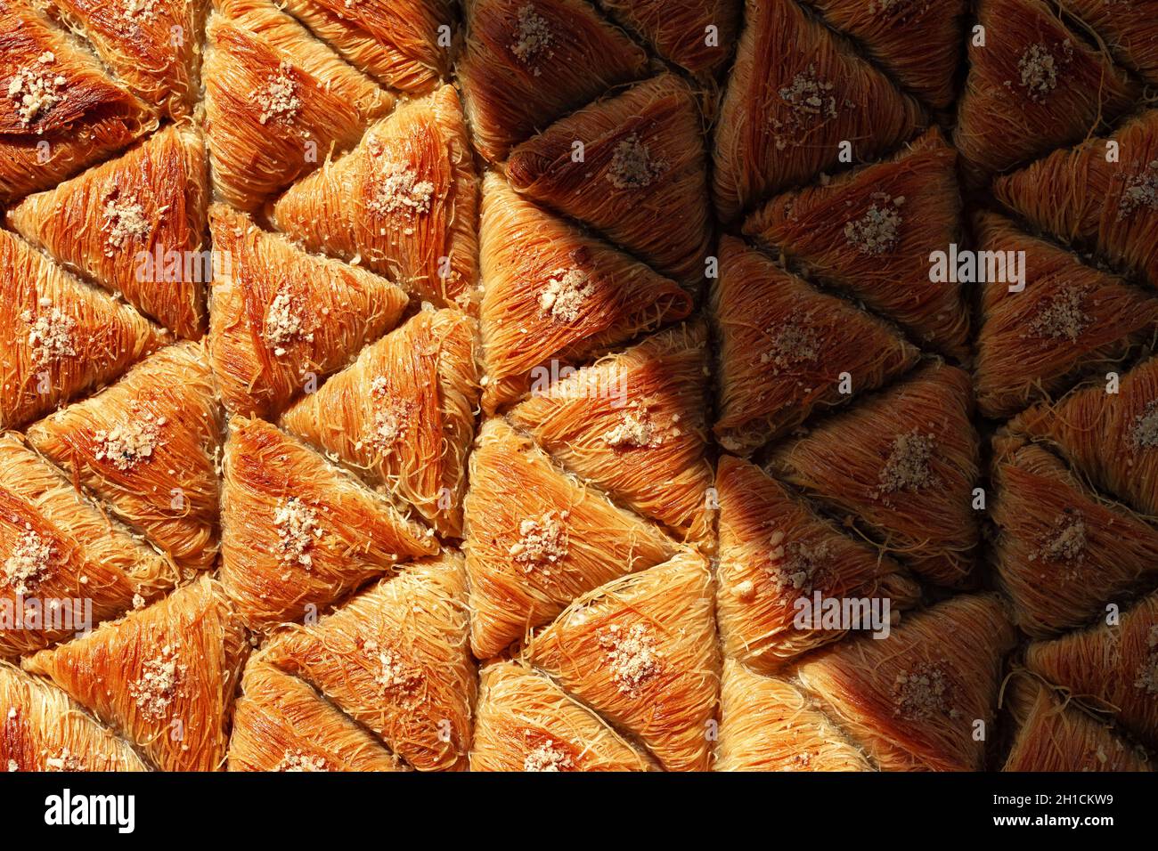 Top view food pattern texture of Turkish baklava Stock Photo - Alamy
