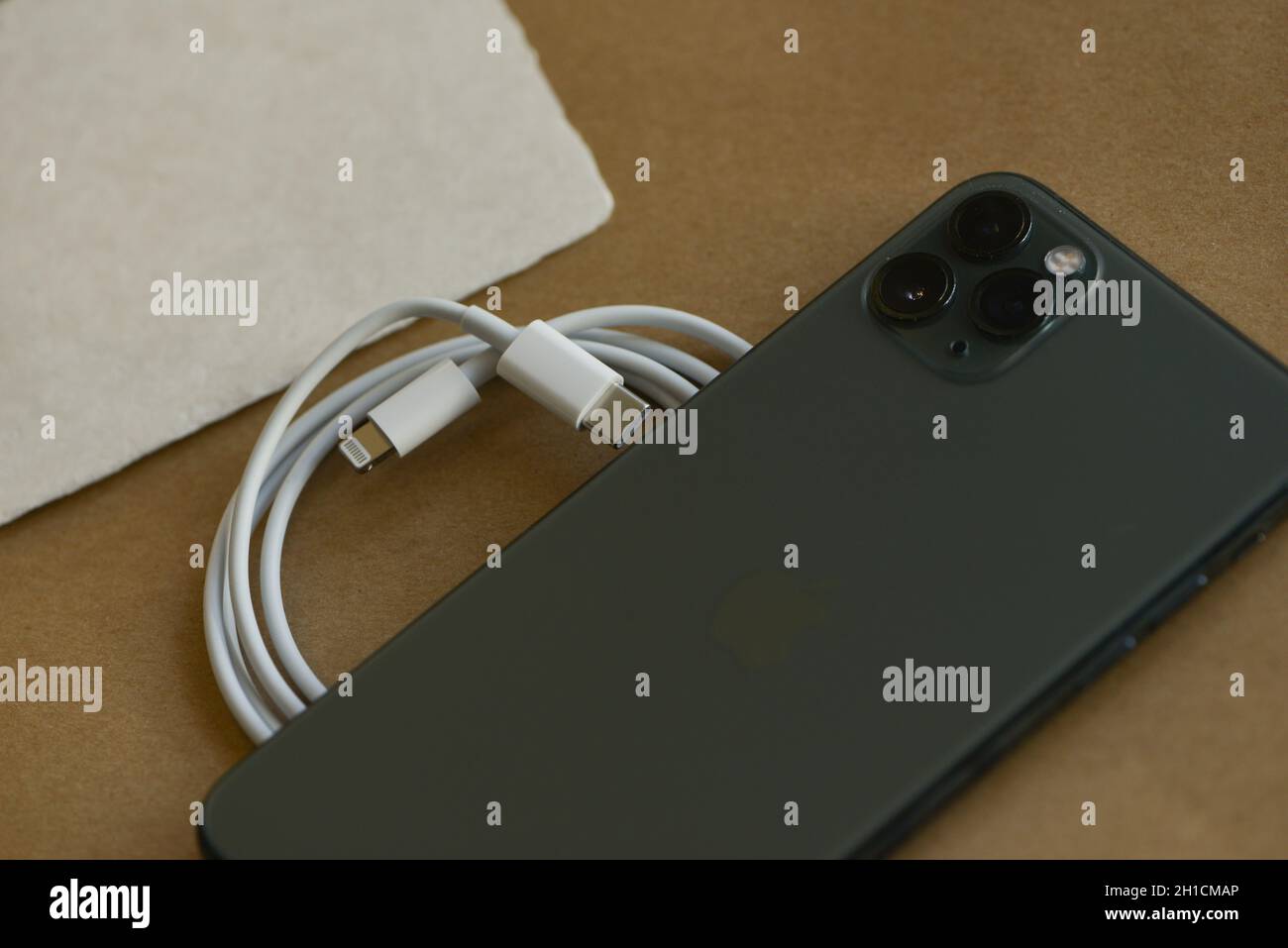 Shanghai, China: November 19, 2019: Brand new USB-C type to Lightning ...