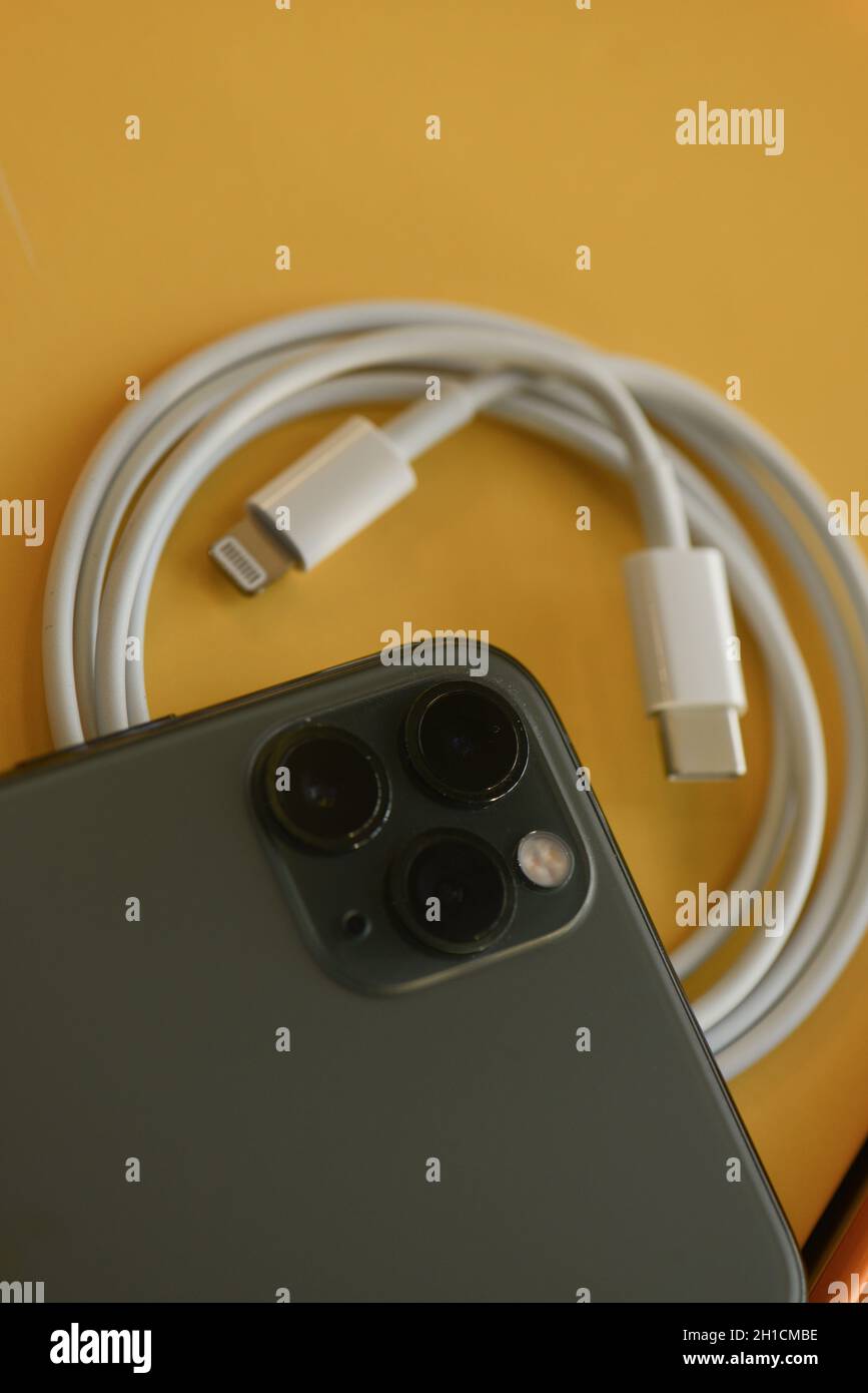 Shanghai, China: November 19, 2019: Brand new USB-C type to Lightning ...