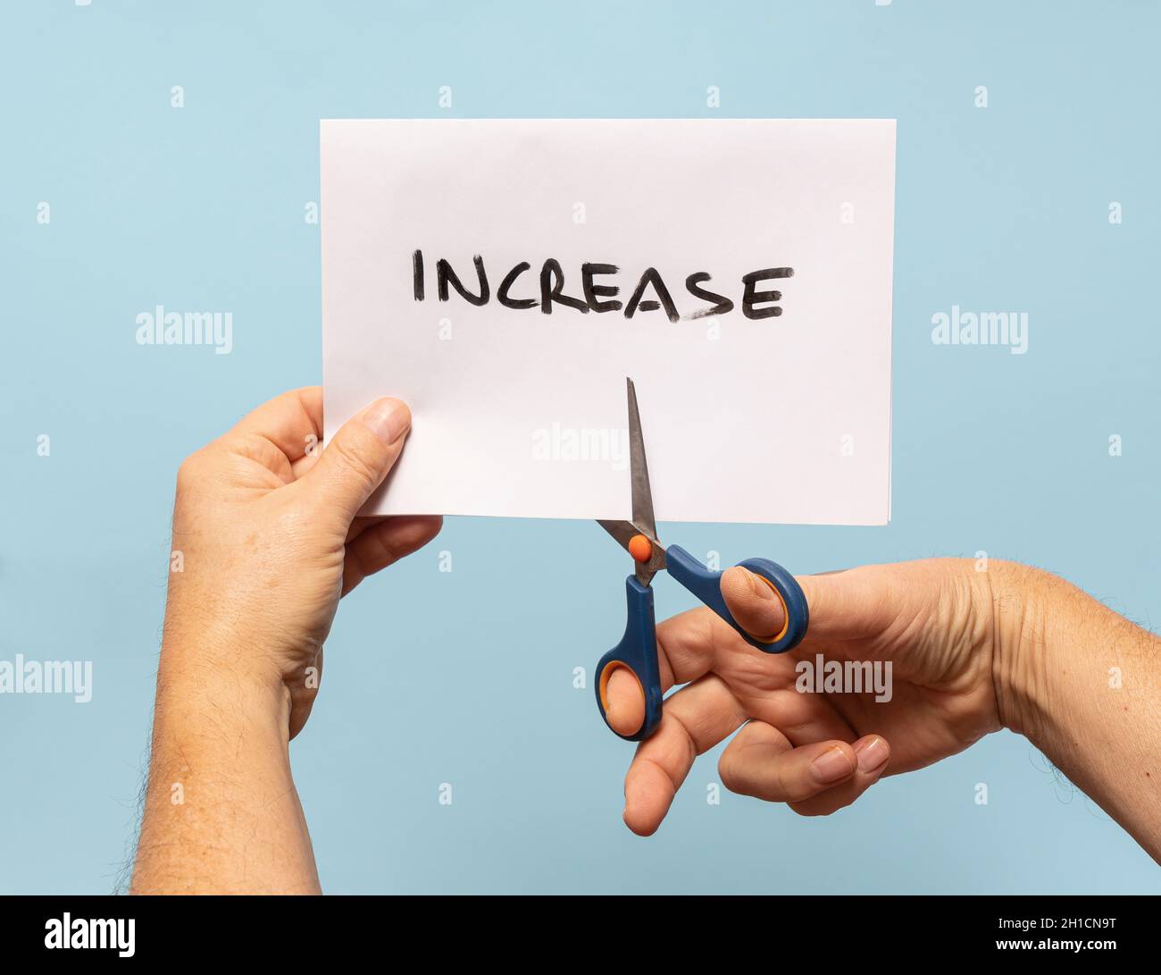 the representation of the cut of increase Stock Photo - Alamy