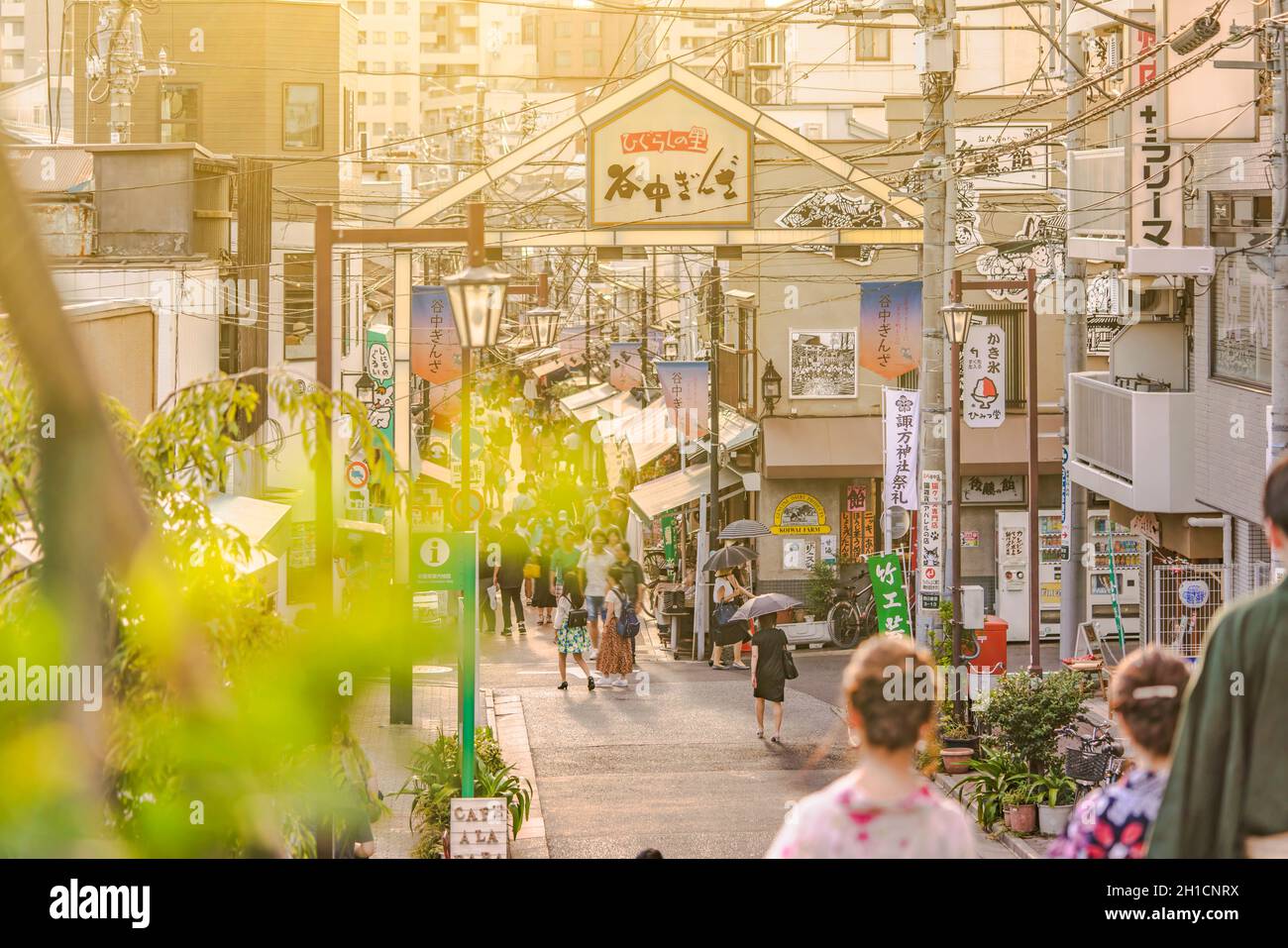 The famous Yuyakedandan stairs which means Dusk Steps at Nishi-Nippori ...