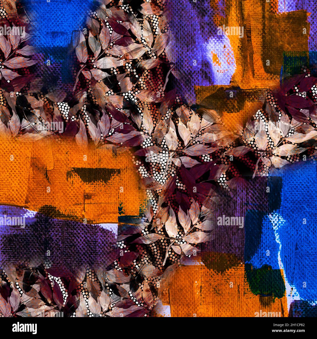 Botanical composition abstract background for amazing fabric background ...