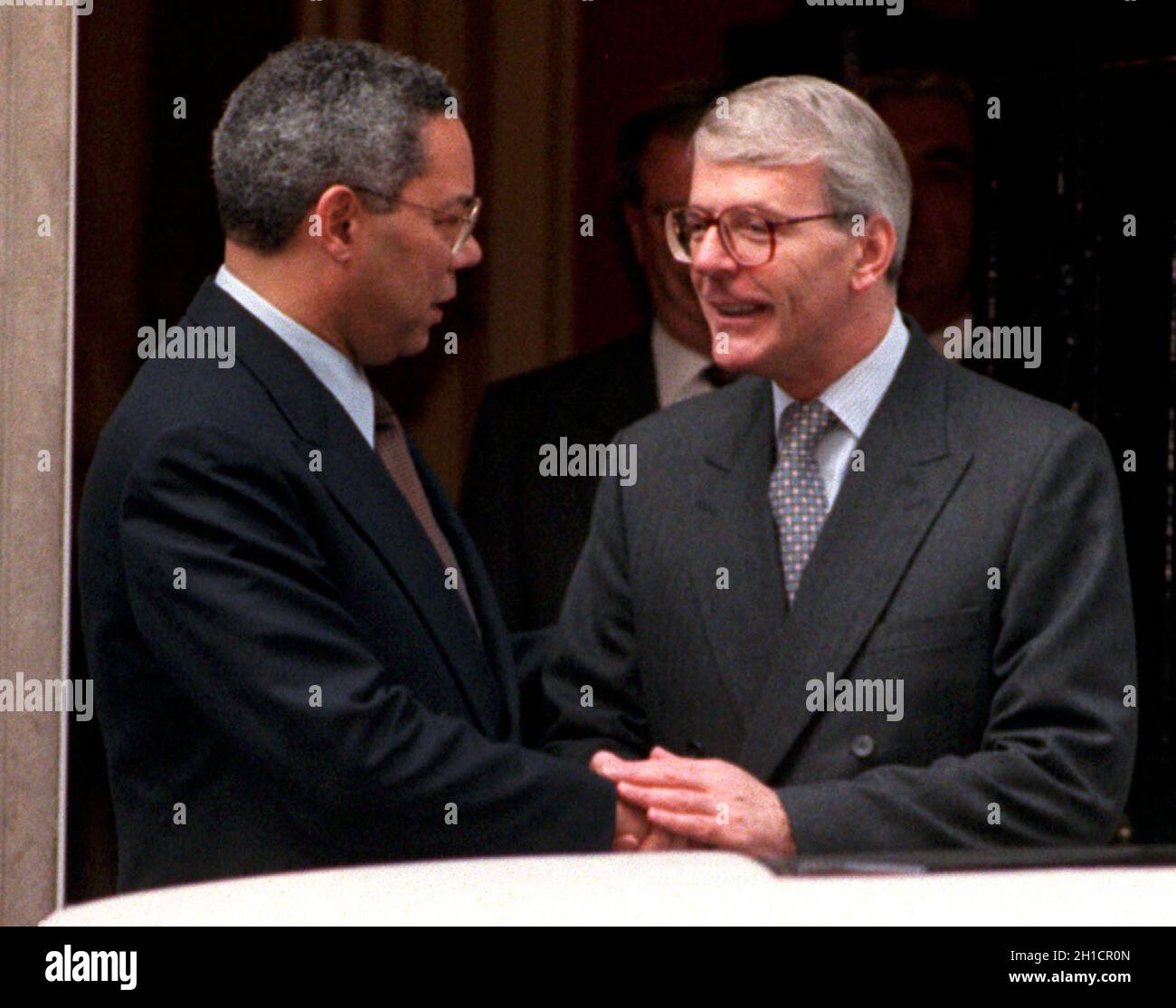 File photo dated 09/10/95 of the then Prime Minister John Major (right ...