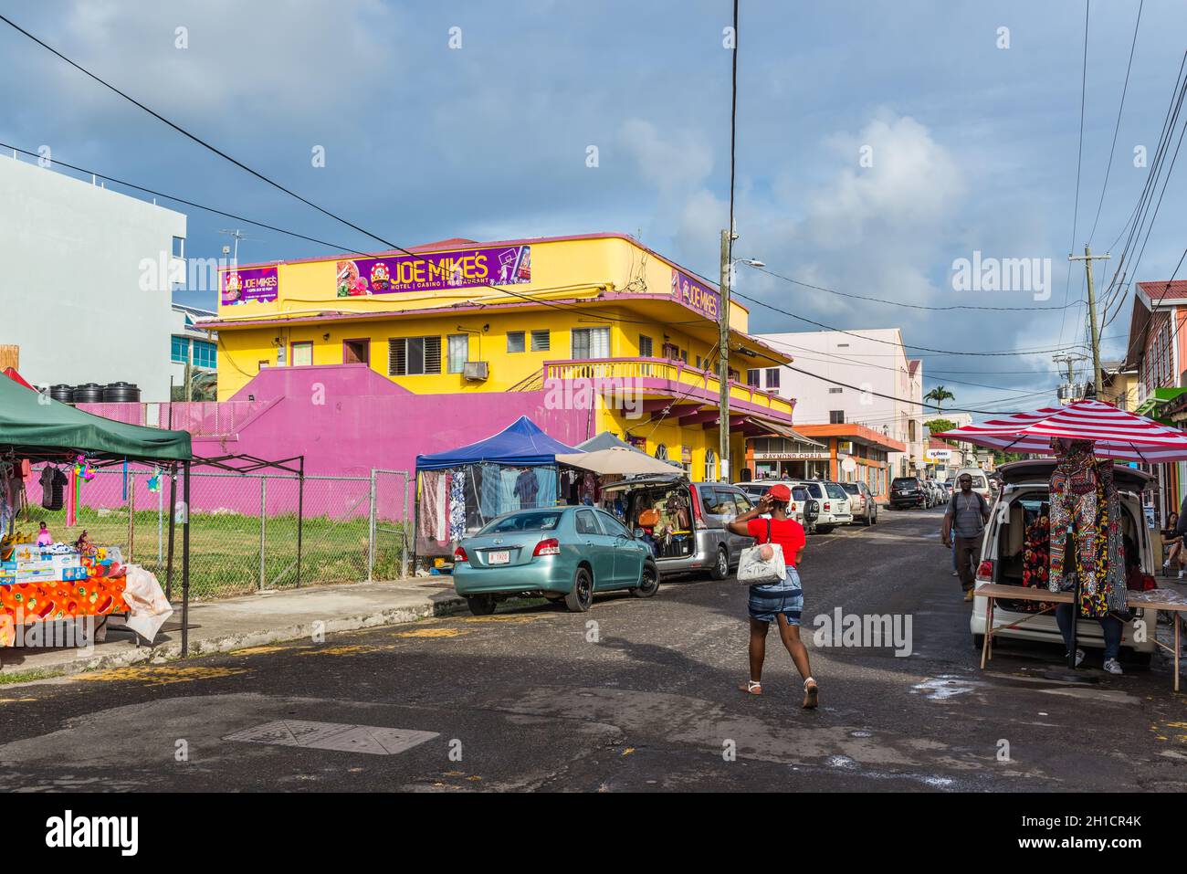 St John's, Antigua and Barbuda - December 18, 2018: Street view of St ...