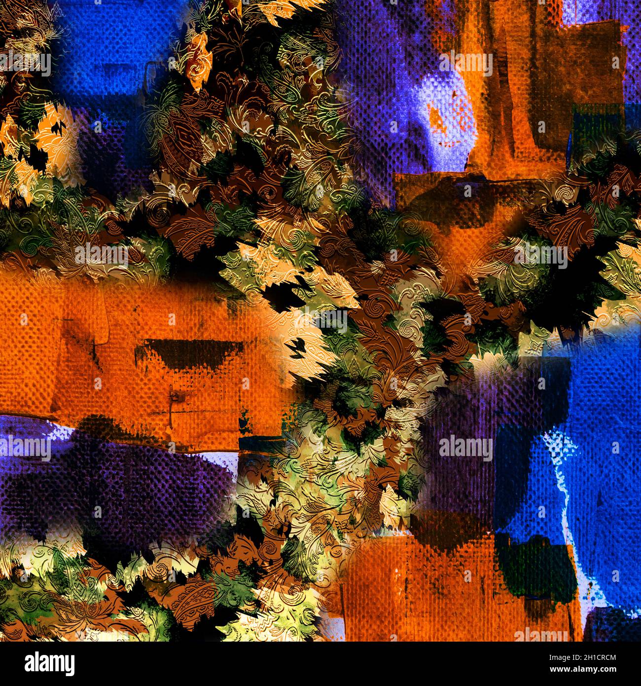 Botanical composition abstract background for amazing fabric background ...