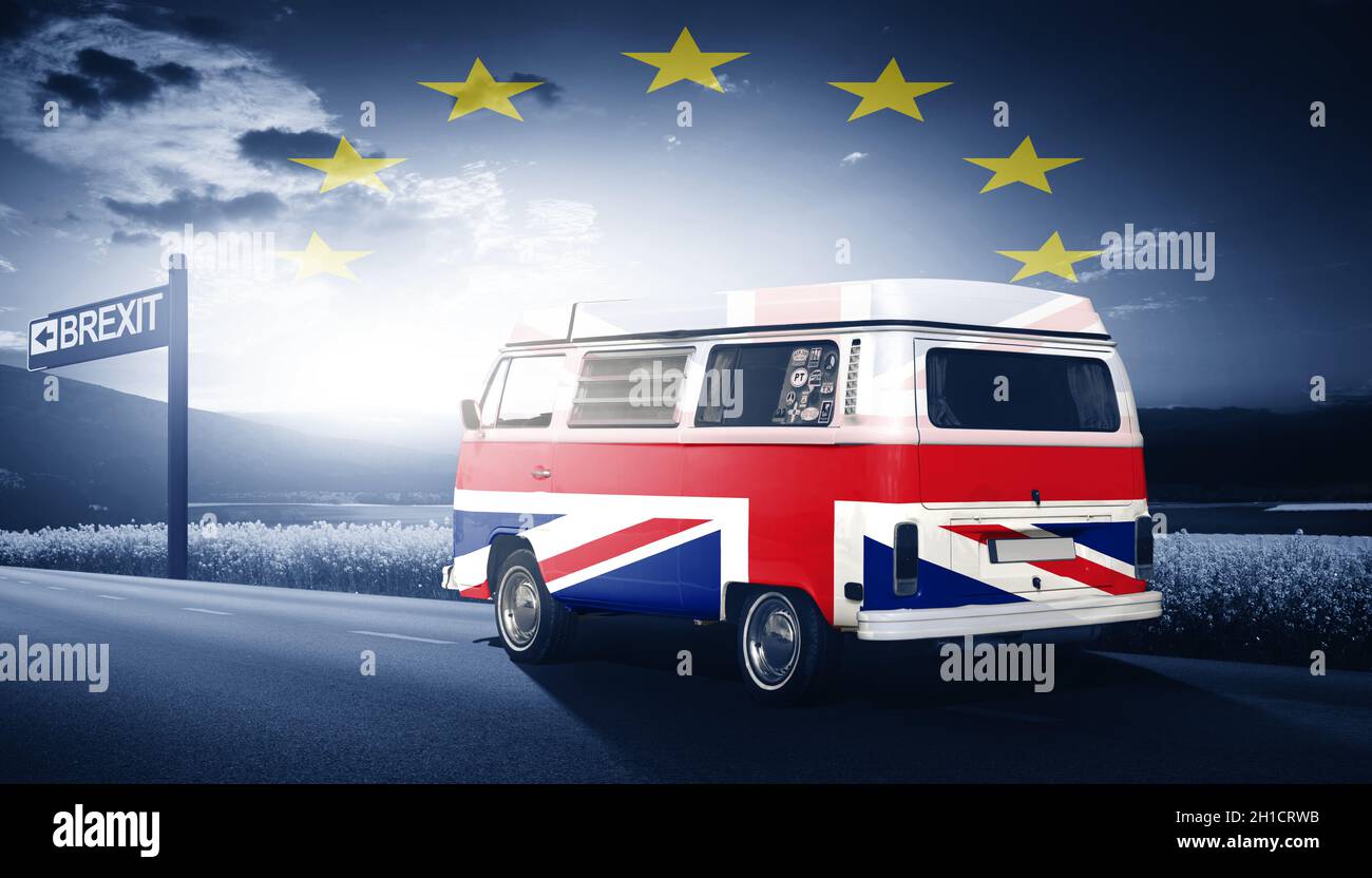 Concept of brexit exit map hi-res stock photography and images - Alamy