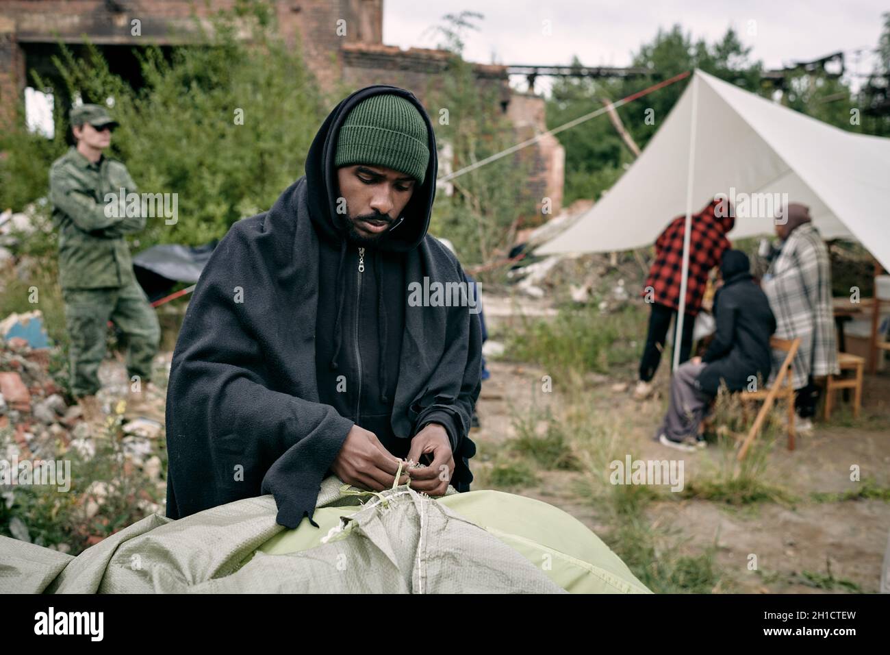 Tent pitching place hi-res stock photography and images - Alamy