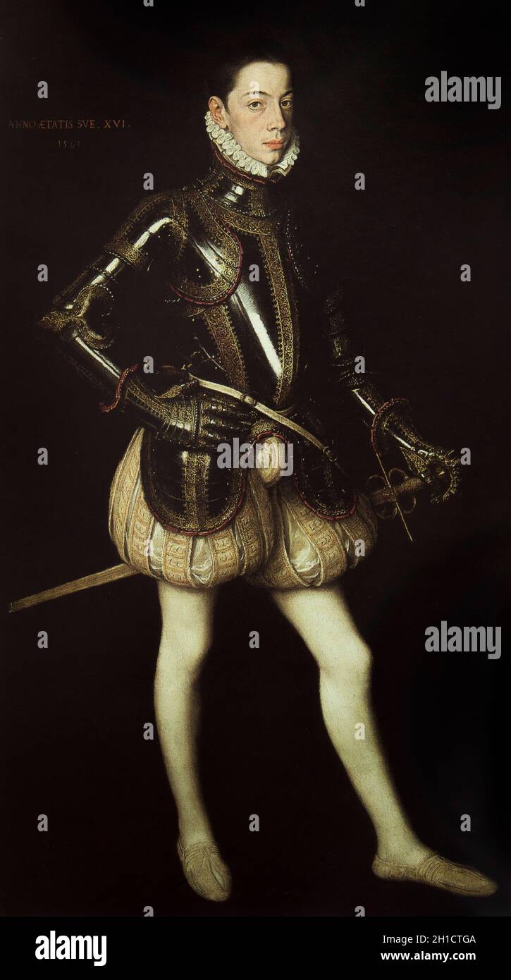 Alessandro Farnese in Armor painted by Sanchez Coello. Private ...