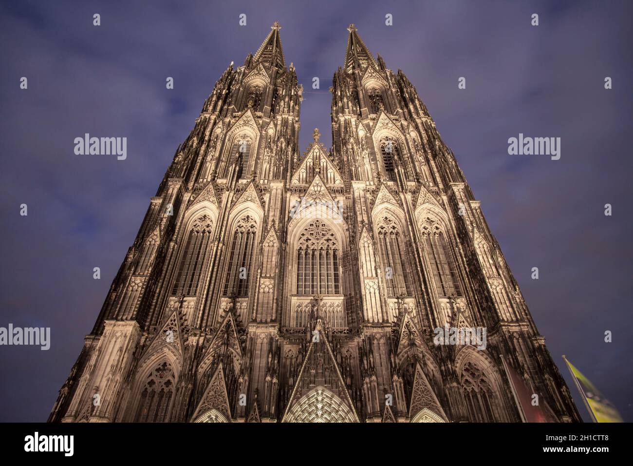 the west facade of the cathedral, Cologne, Germany. die Westfassade des ...