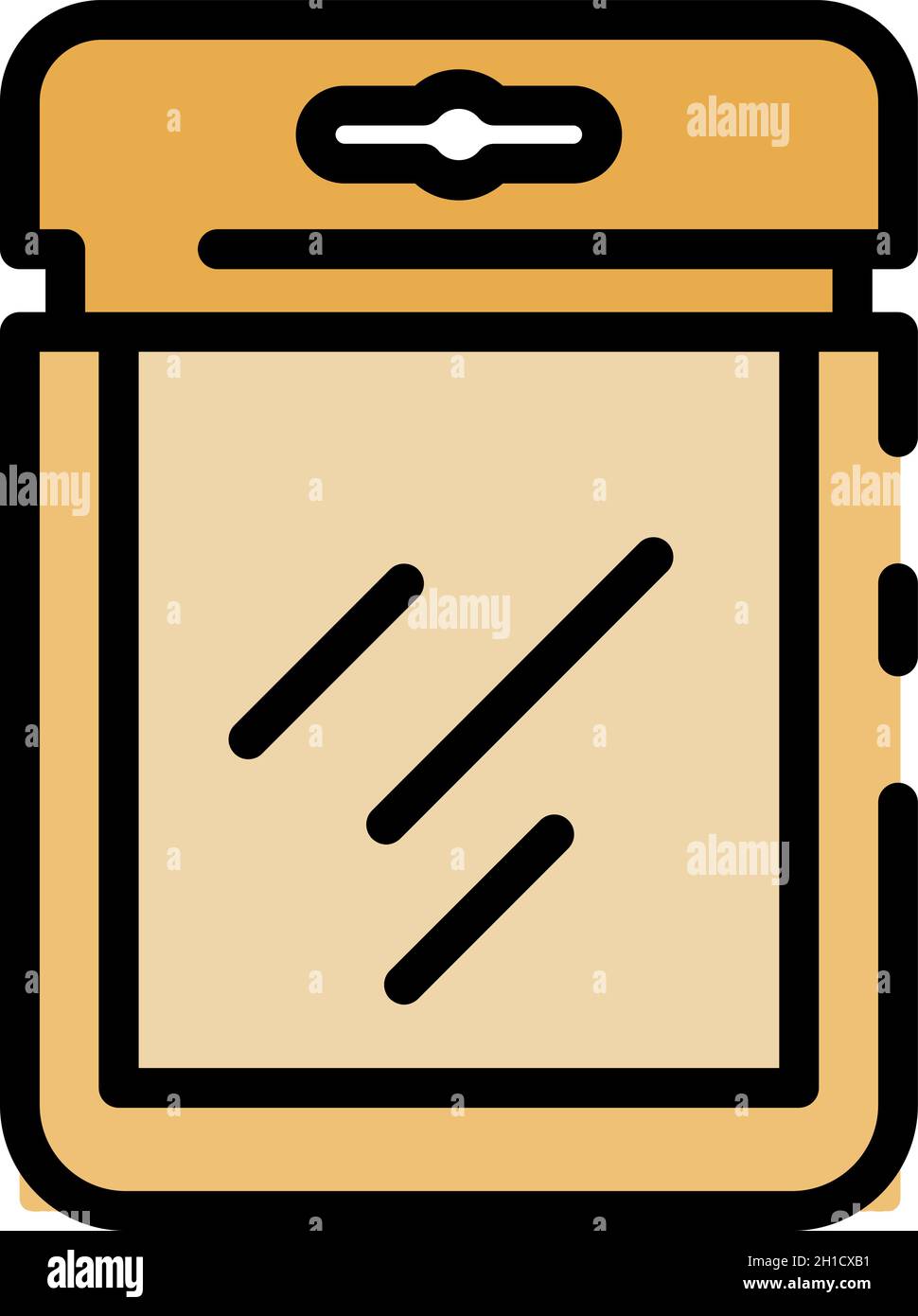 Plastic package icon. Outline plastic package vector icon color flat ...