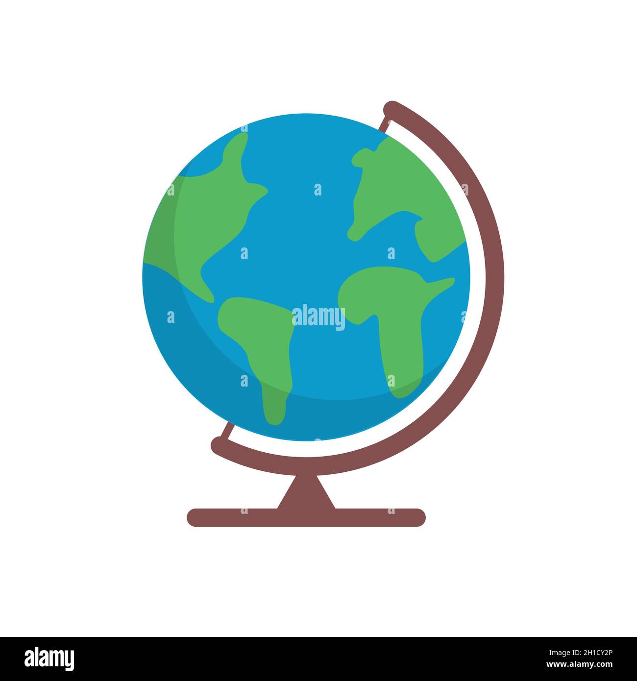 Globe isolated on white. Colorful simple icon of globe Stock Vector ...