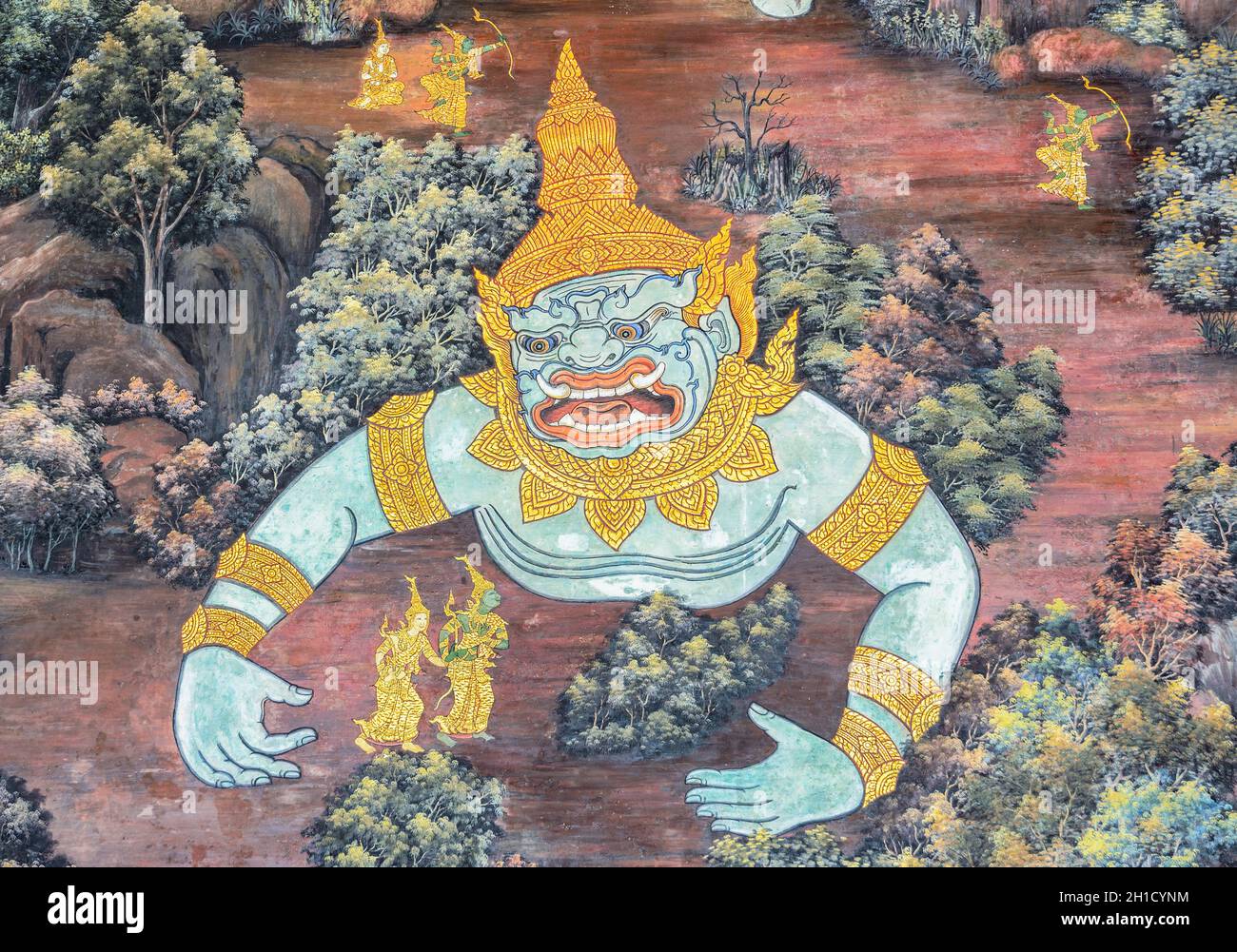 Ancient ramayana wall mural hi-res stock photography and images - Alamy