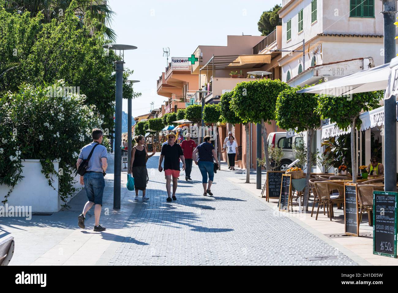 SANT ELM, MALLORCA, SPAIN - JUNE 04, 2016: Sant Elm City, quaint ...
