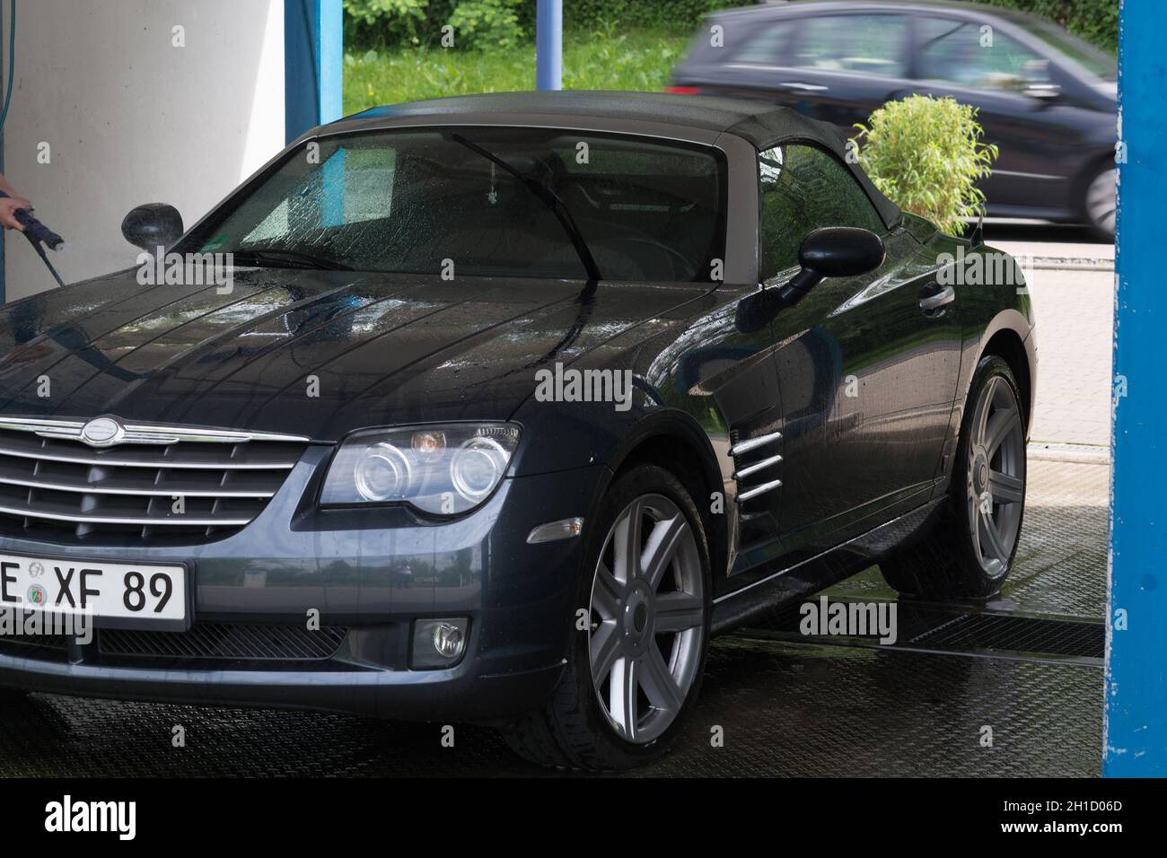 HEILIGENHAUS, NRW, GERMANY - MAY 16, 2017: Manual car wash with ...
