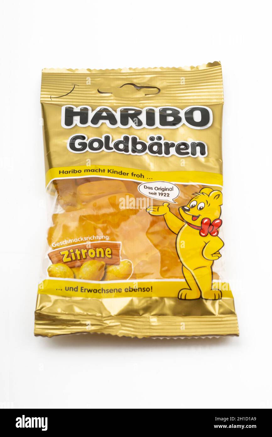 HUETTENBERG, GERMANY - 2020-02 25 Product Shot HARIBO Lemon Sweets ...